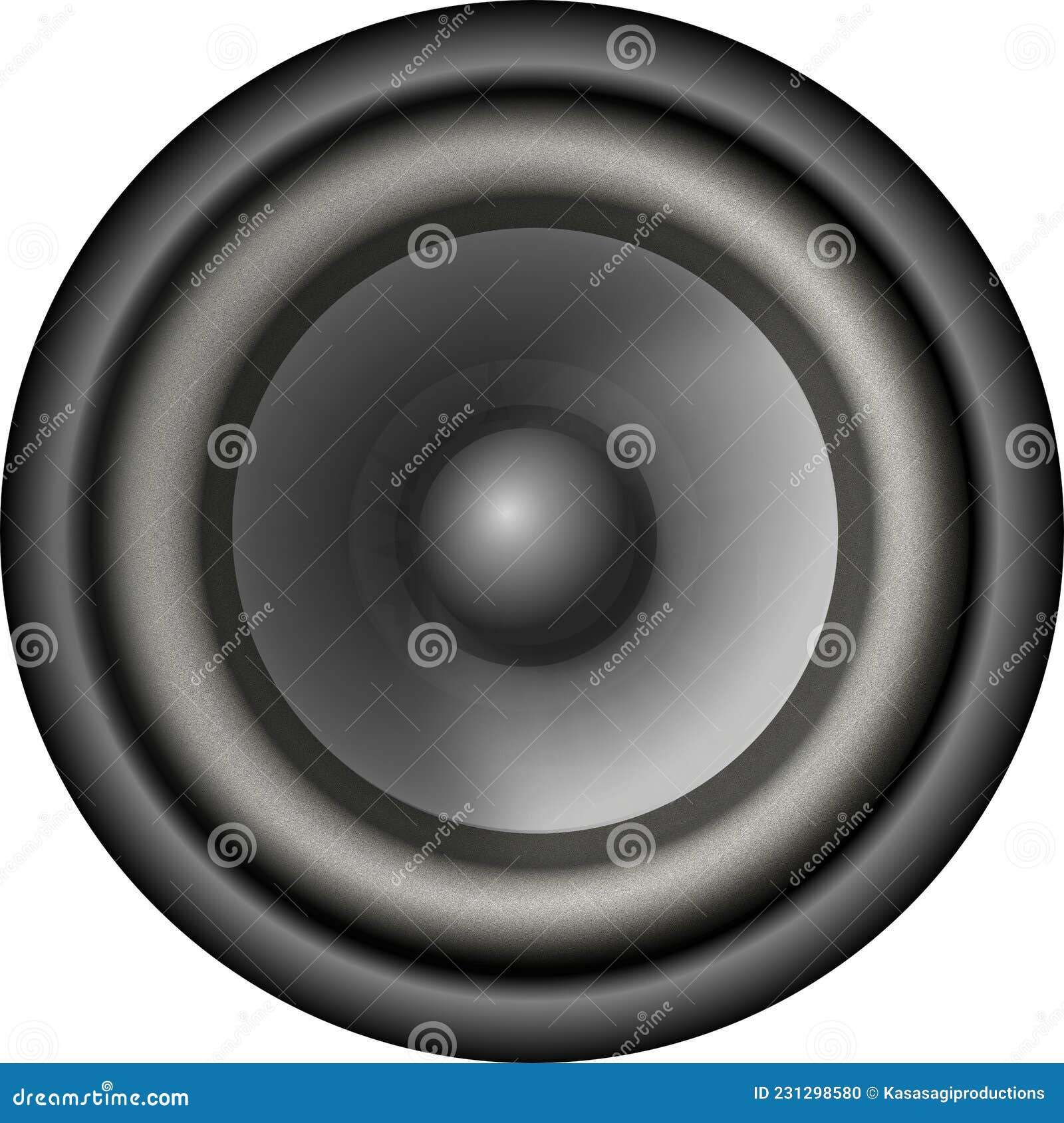 Large Isolated Speaker Cone Vector Icon Artwork Stock Vector ...