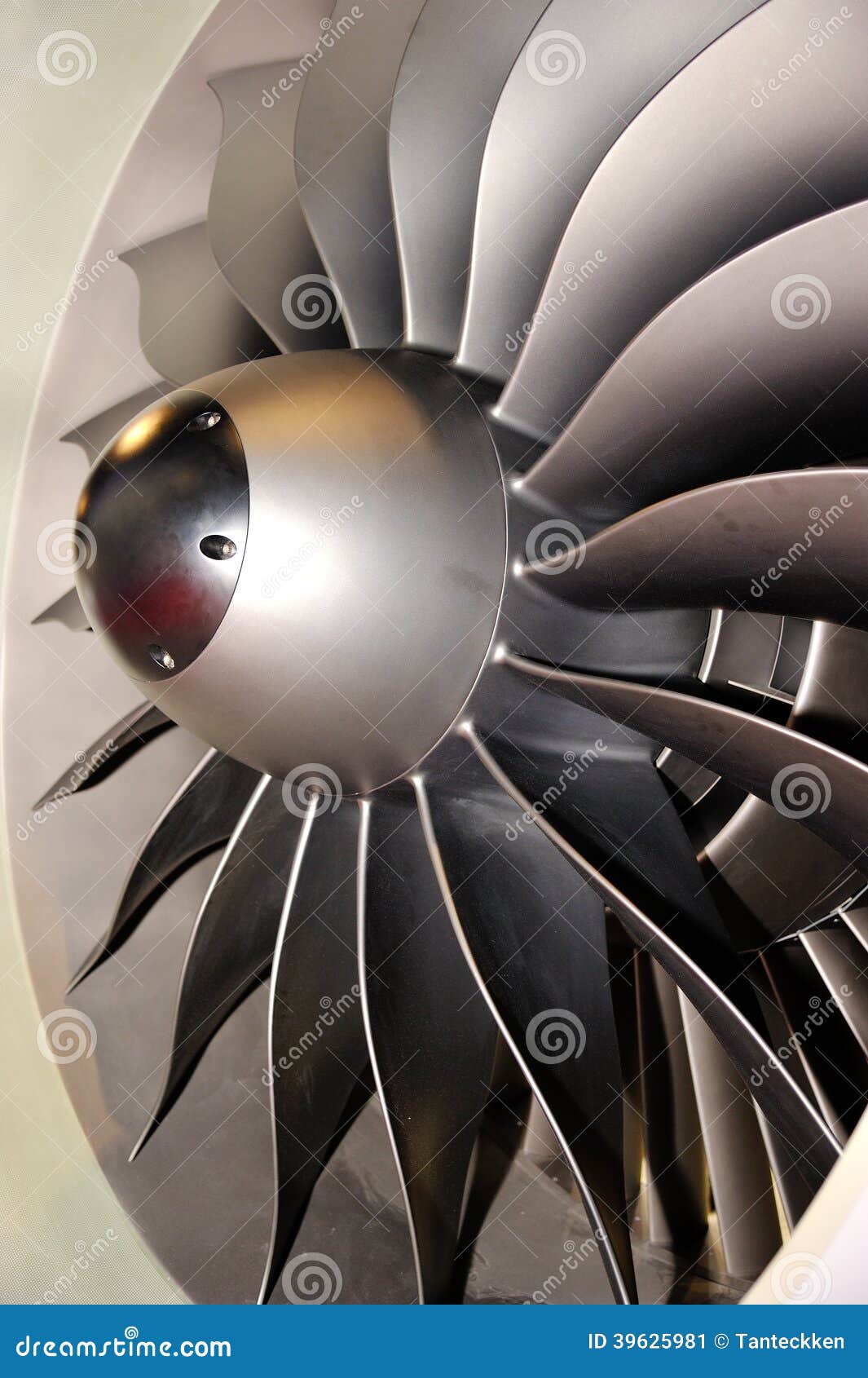 Large Jet Engine Turbine Blades Stock Image - Image of aero ...