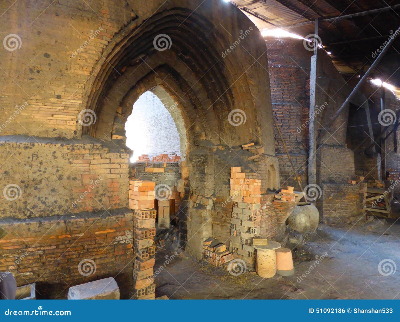 Large Kiln Ovens for Making Bricks Stock Photo - Image of colourful ...