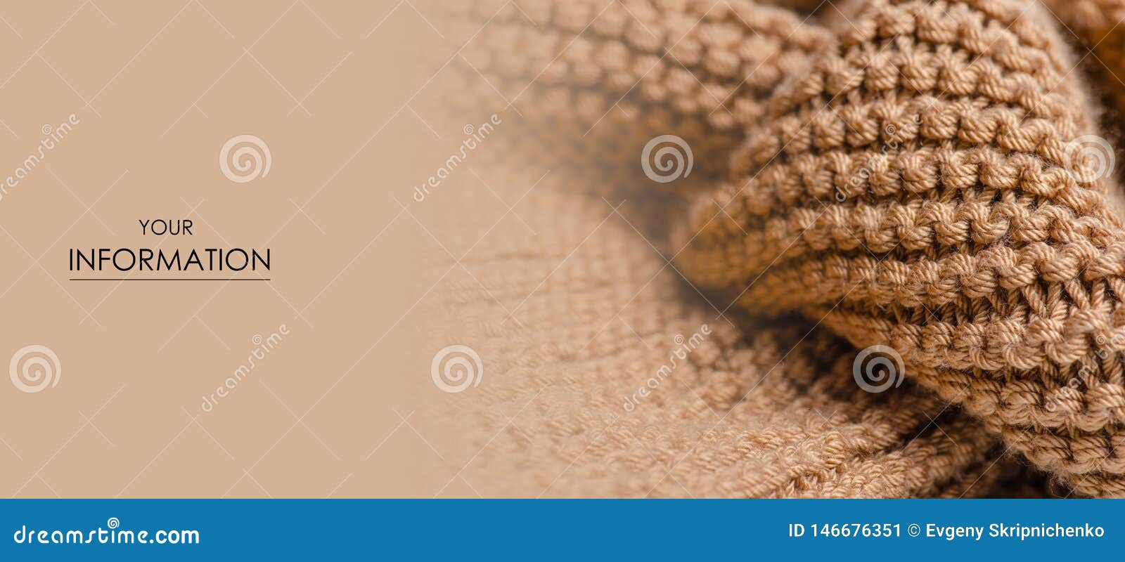 Large Knit Brown Fabric Texture Textile Macro Stock Image - Image of ...