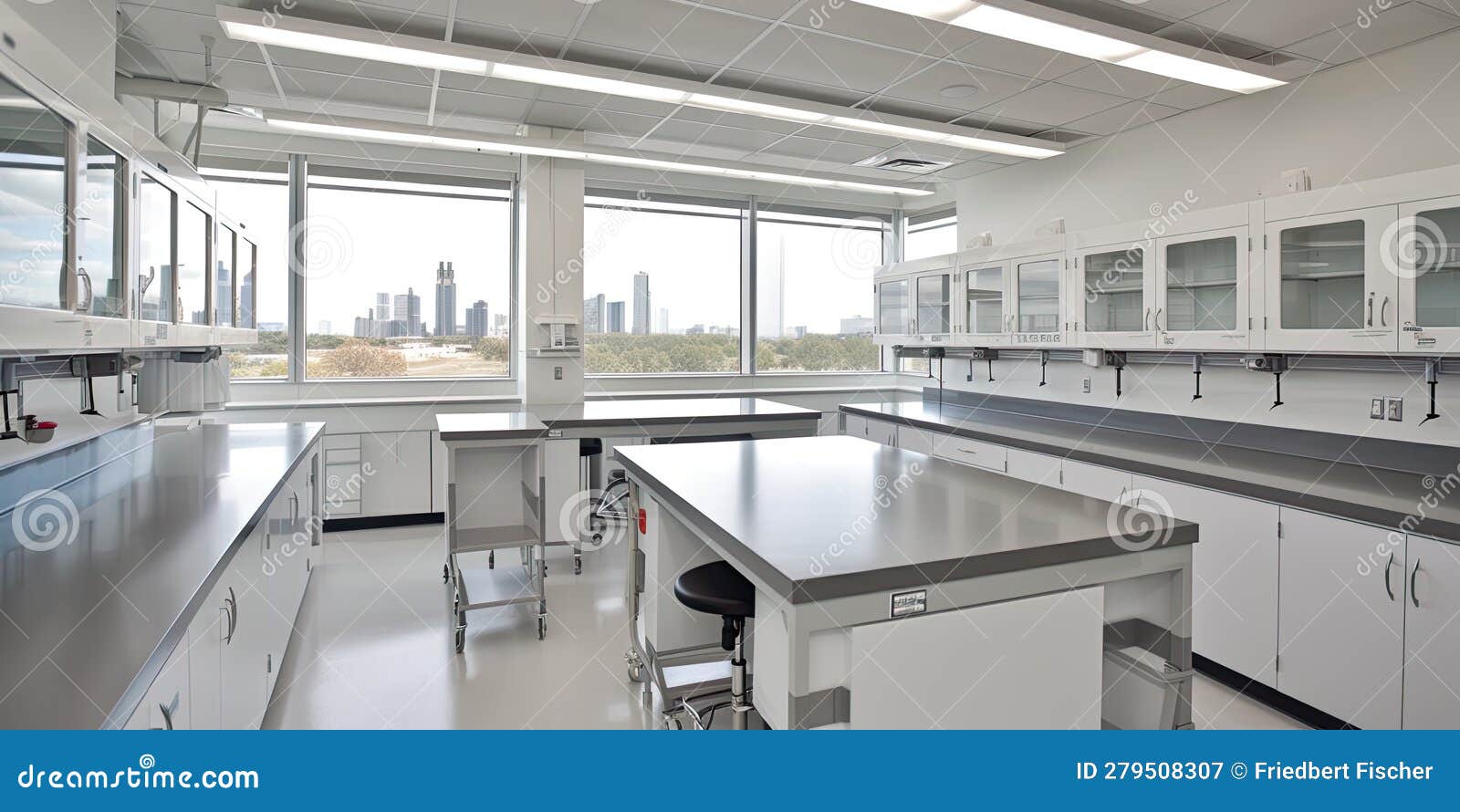 Large Laboratory With AGI-powered Teacher. Generative Ai Stock Photo ...