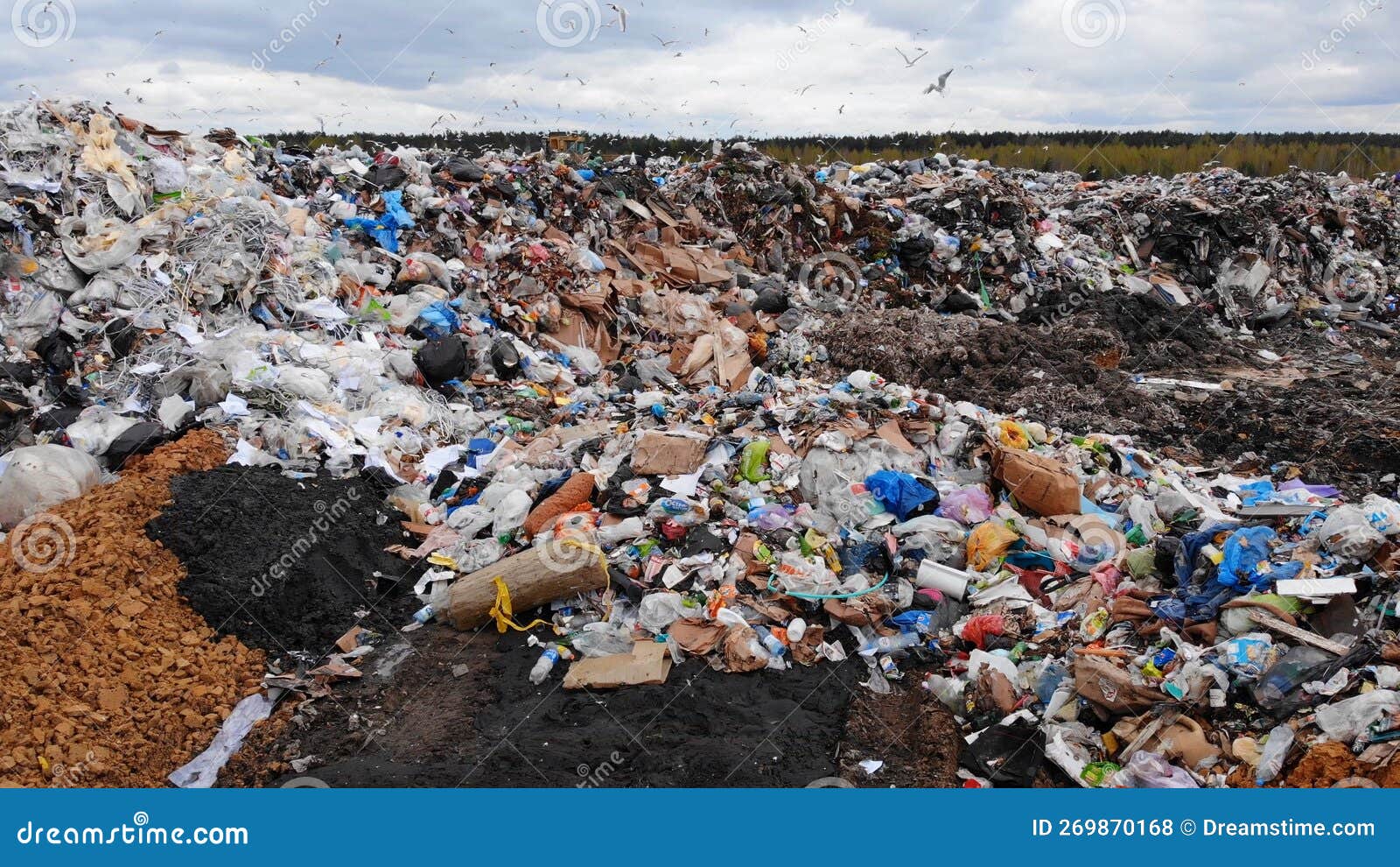 Large Landfill Near the Metropolis. View from the Drone. Stock Photo ...