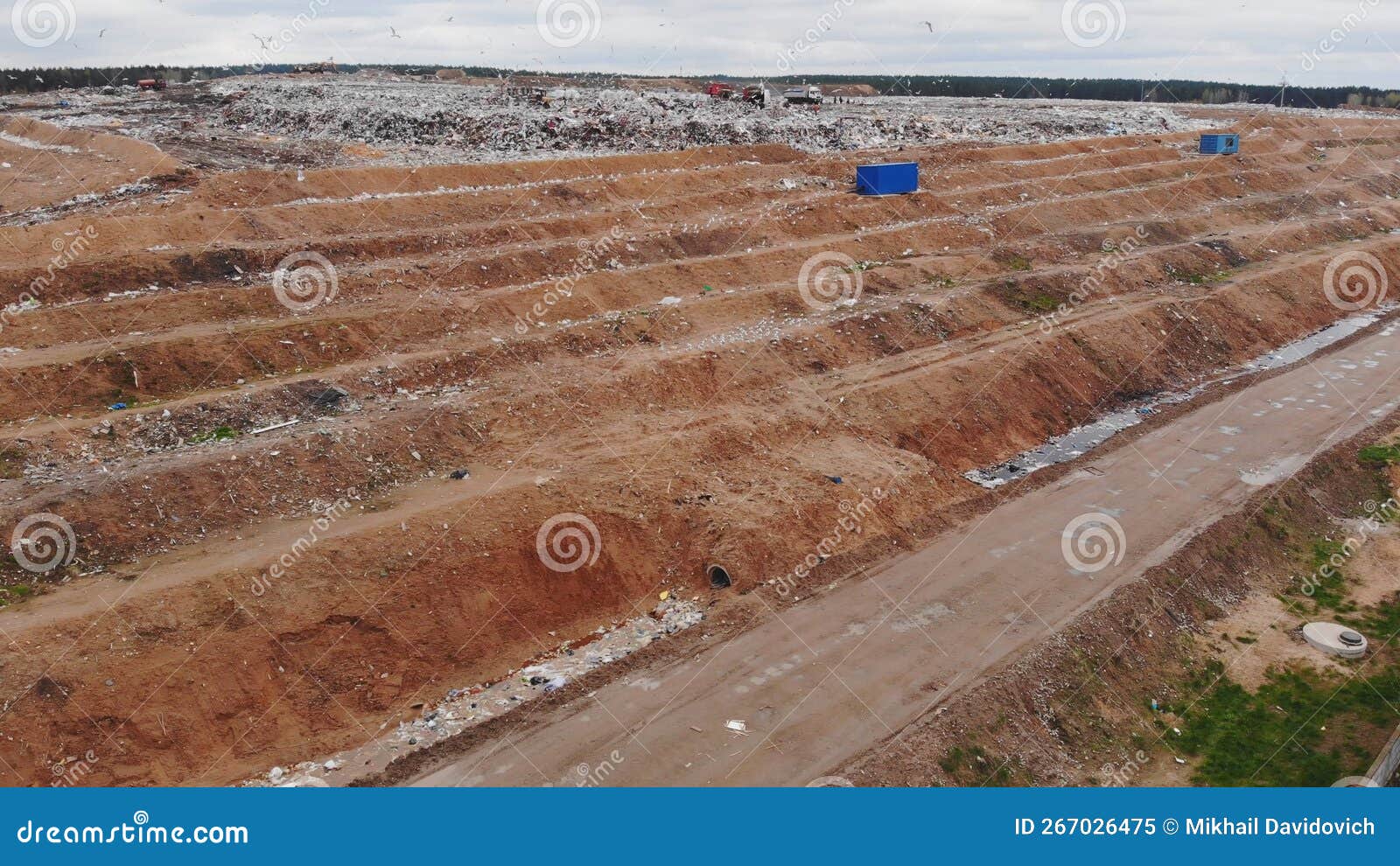 Large Landfill Near the Metropolis. View from the Drone. Stock Image ... Large Landfill Near the Metropolis. View from the Drone. Stock Image ...
