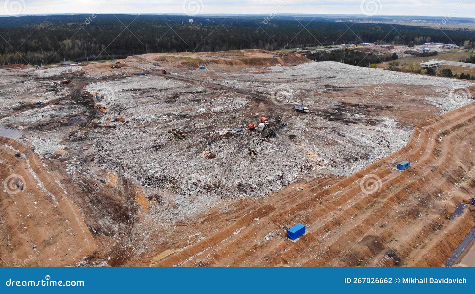 Large Landfill Near the Metropolis. View from the Drone. Stock Photo ... Large Landfill Near the Metropolis. View from the Drone. Stock Photo ...