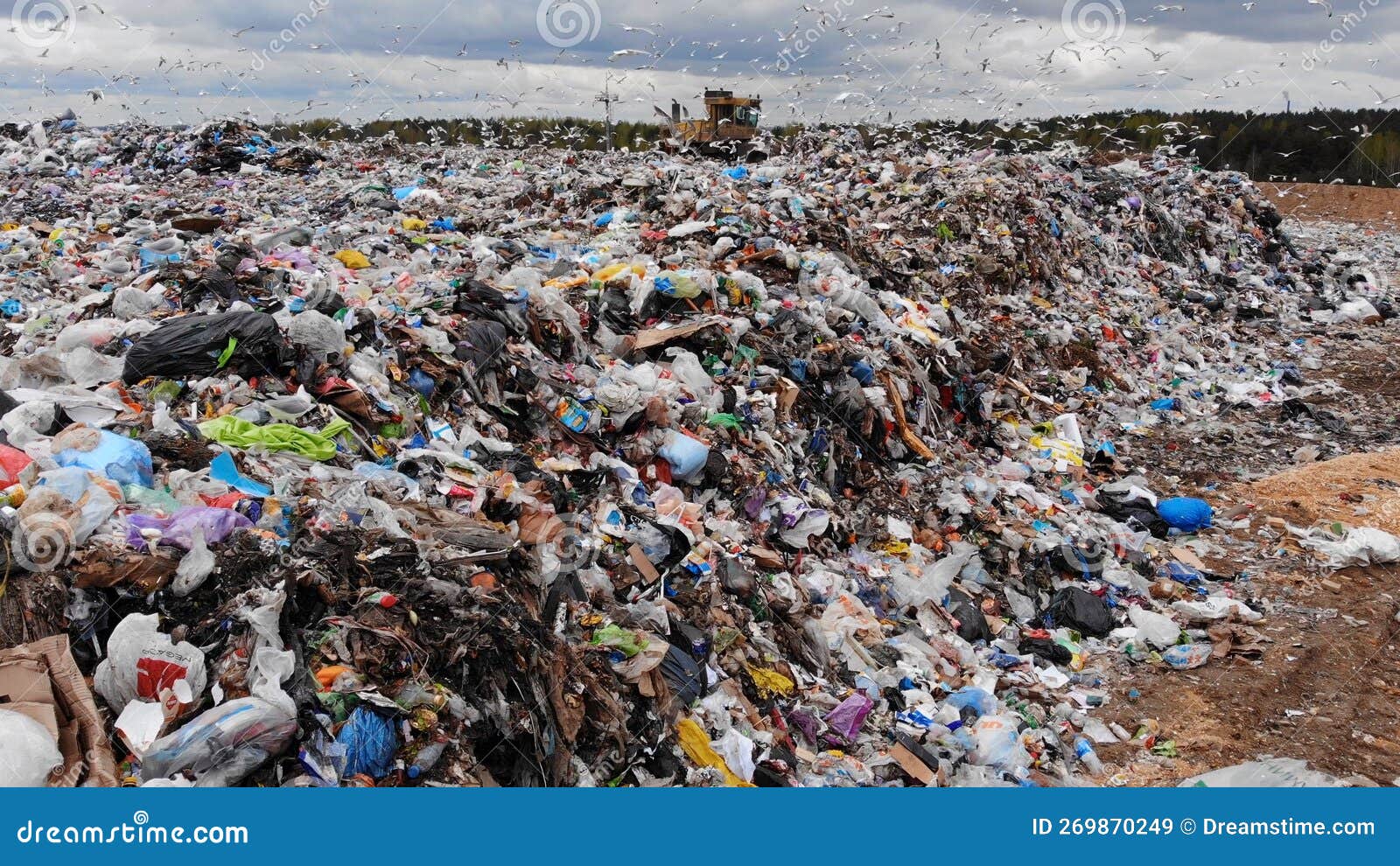 Large Landfill Near the Metropolis. View from the Drone. Stock Image ... Large Landfill Near the Metropolis. View from the Drone. Stock Image ...