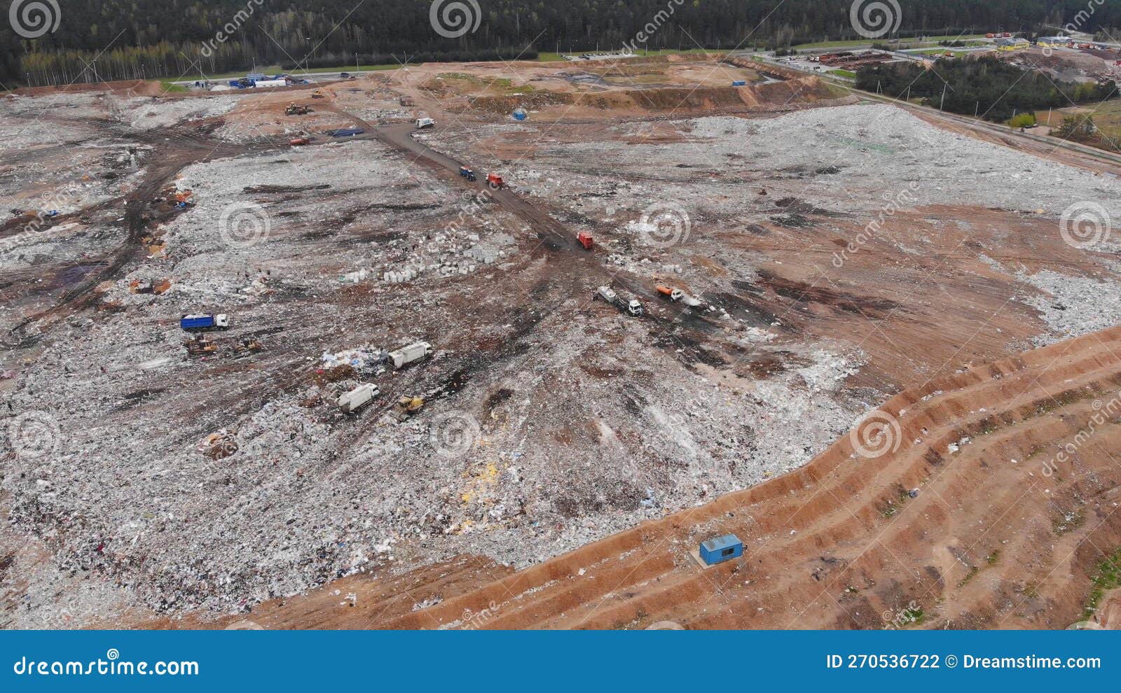 Large Landfill Near the Metropolis. View from the Drone. Stock Photo ... Large Landfill Near the Metropolis. View from the Drone. Stock Photo ...