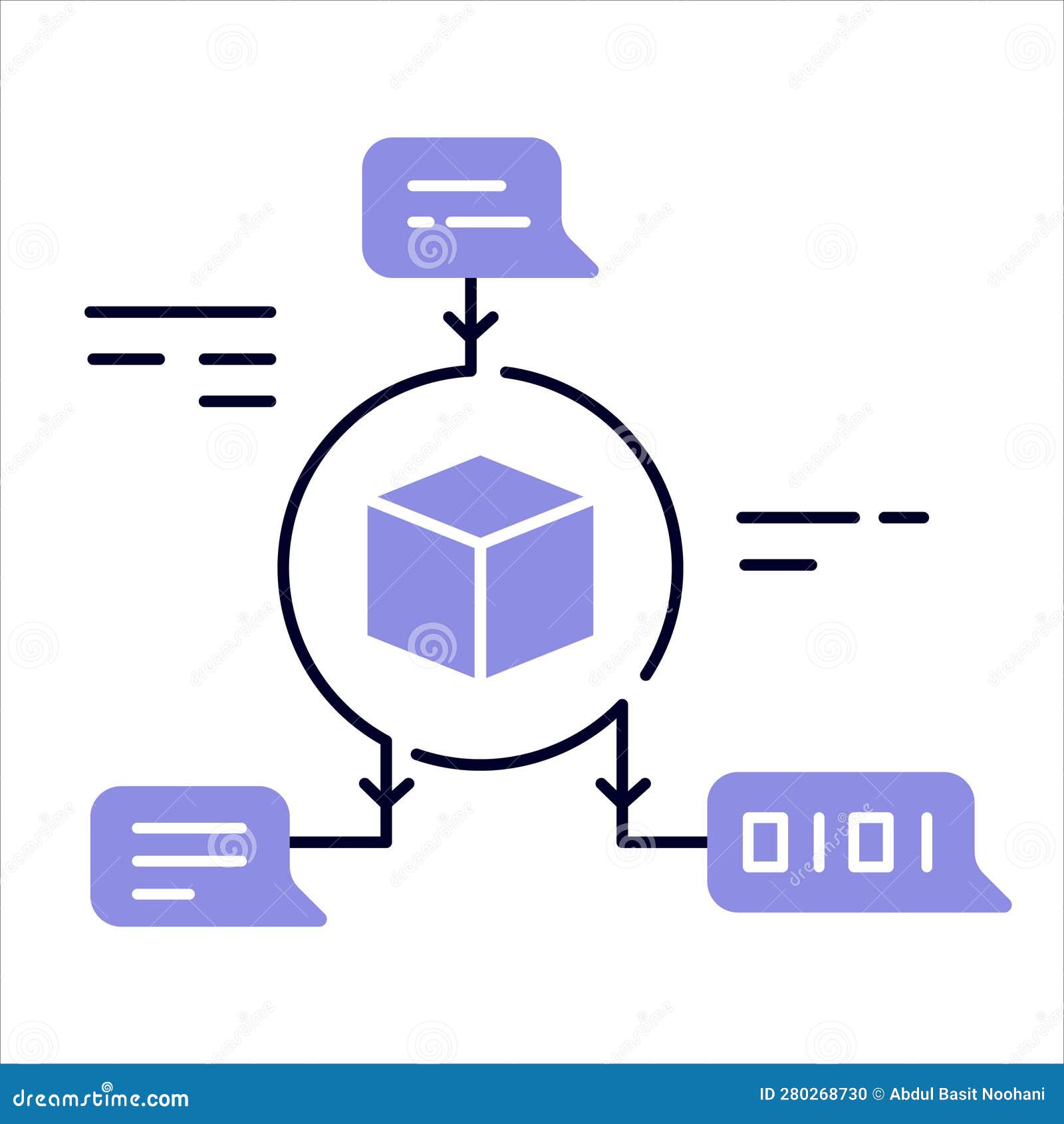 Large Language Model Illustration. Stock Illustration - Illustration of ...