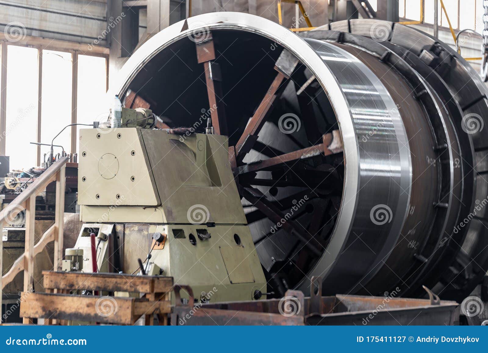 Large Lathe in a Machine-building Enterprise Stock Image - Image of ...