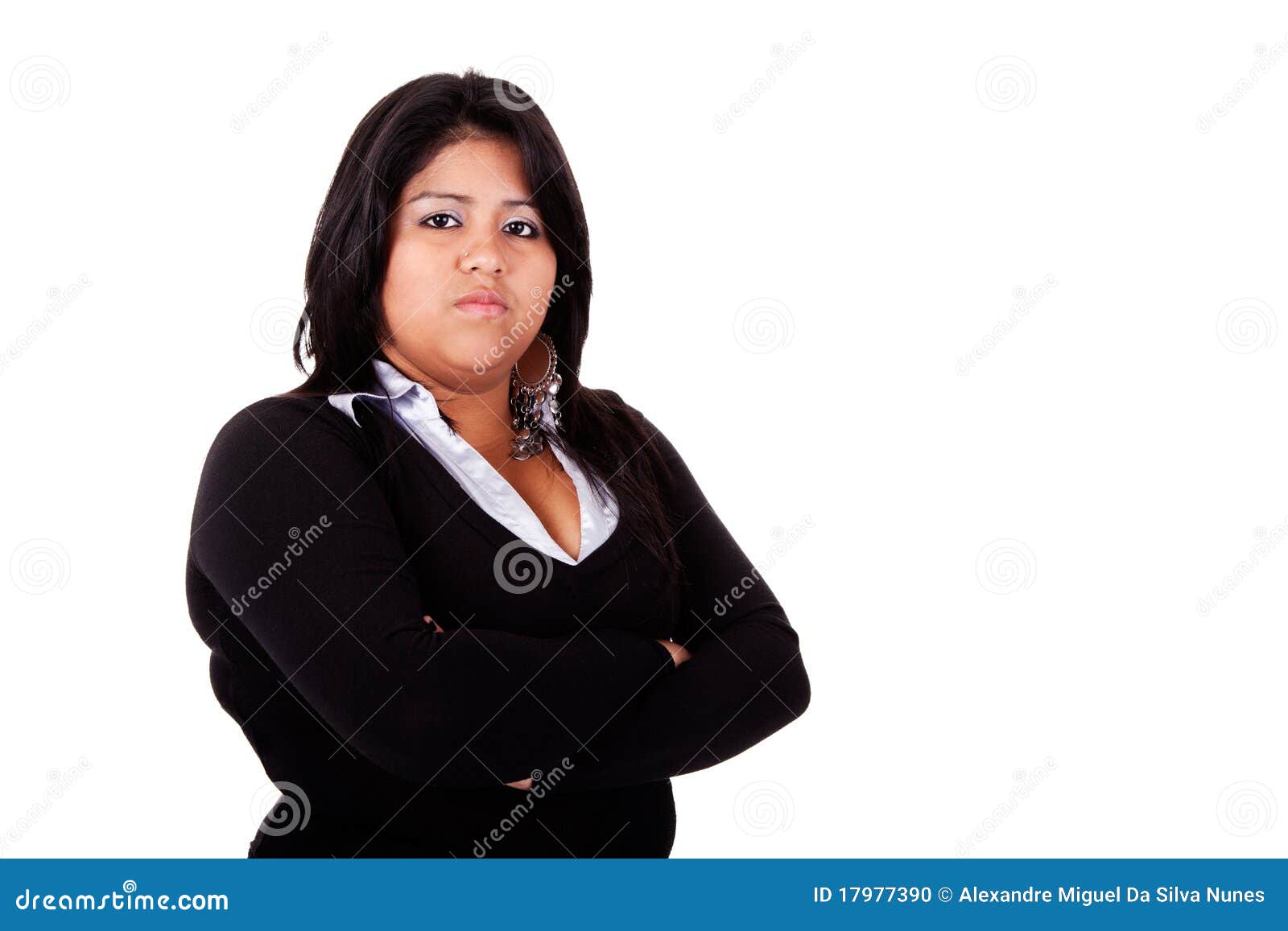Large latin woman angry stock photo. Image of adult, clipping - 17977390
