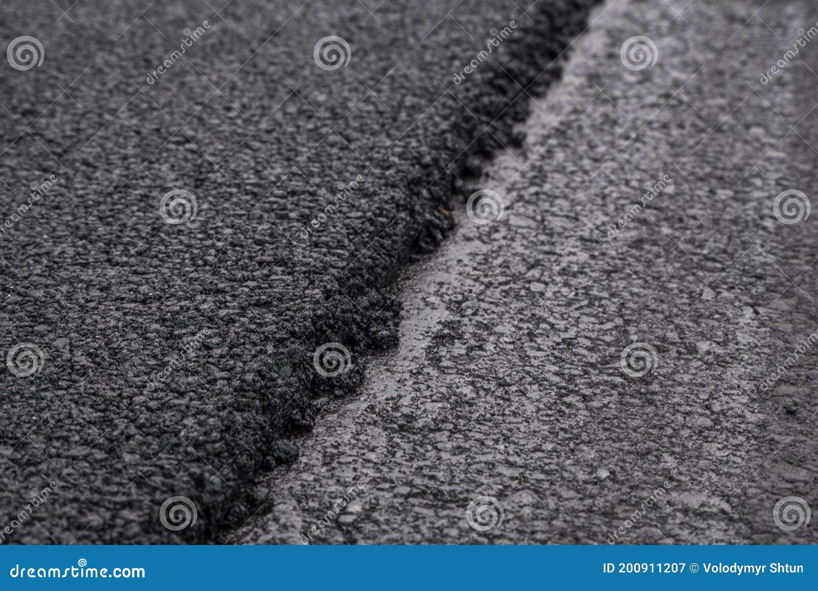 A Large Layer of Fresh Hot Asphalt. Layer of Asphalt Raw Material in a ...