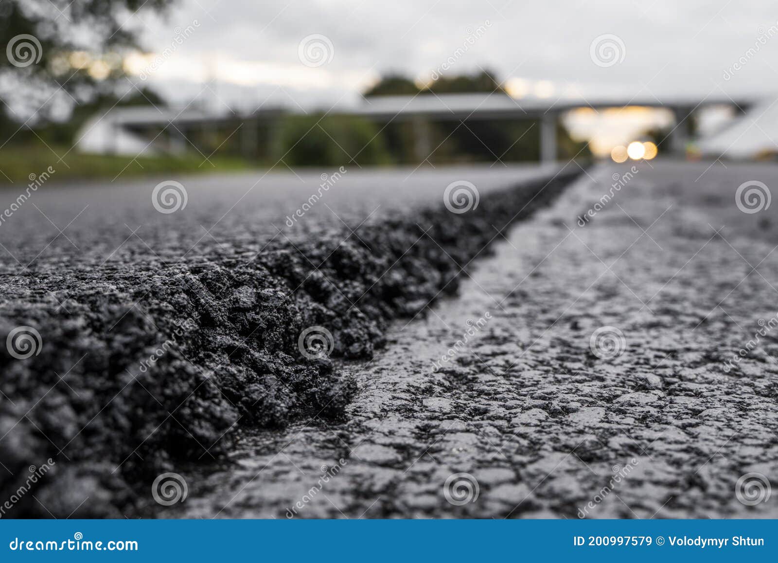 A Large Layer of Fresh Hot Asphalt. Layer of Asphalt Raw Material in a ...