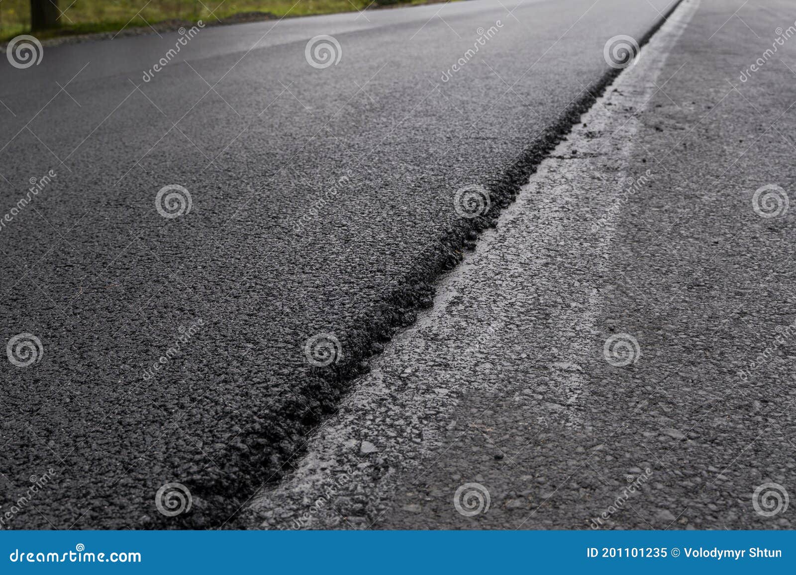 A Large Layer of Fresh Hot Asphalt. Layer of Asphalt Raw Material in a ...