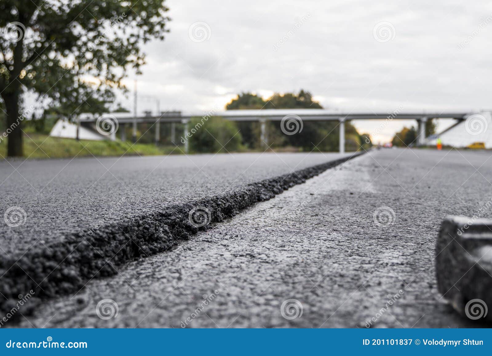 A Large Layer of Fresh Hot Asphalt. Layer of Asphalt Raw Material in a ...