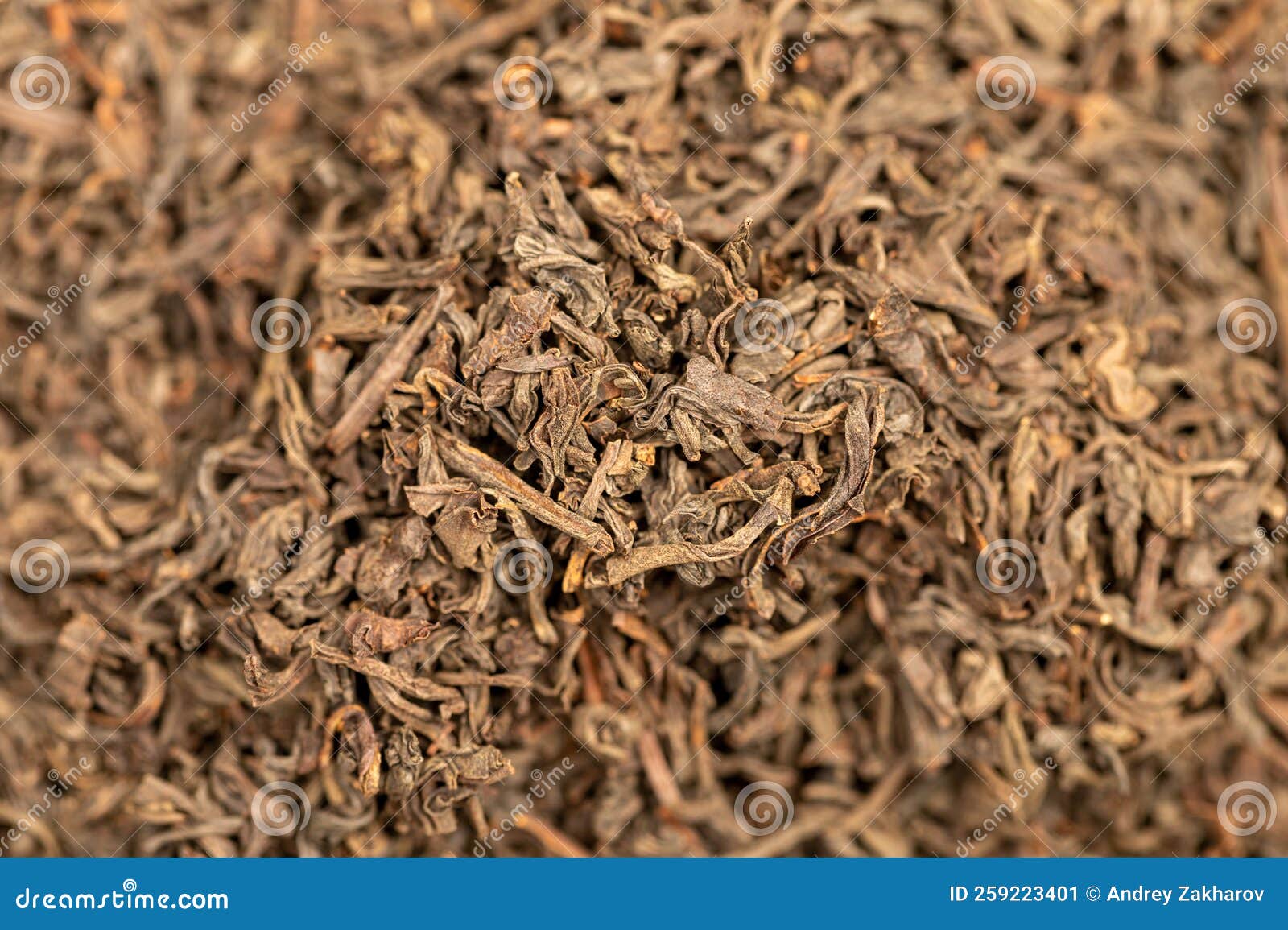 Large-leaved Black Tea in Bulk on the Table. Close-up of the Surface ...
