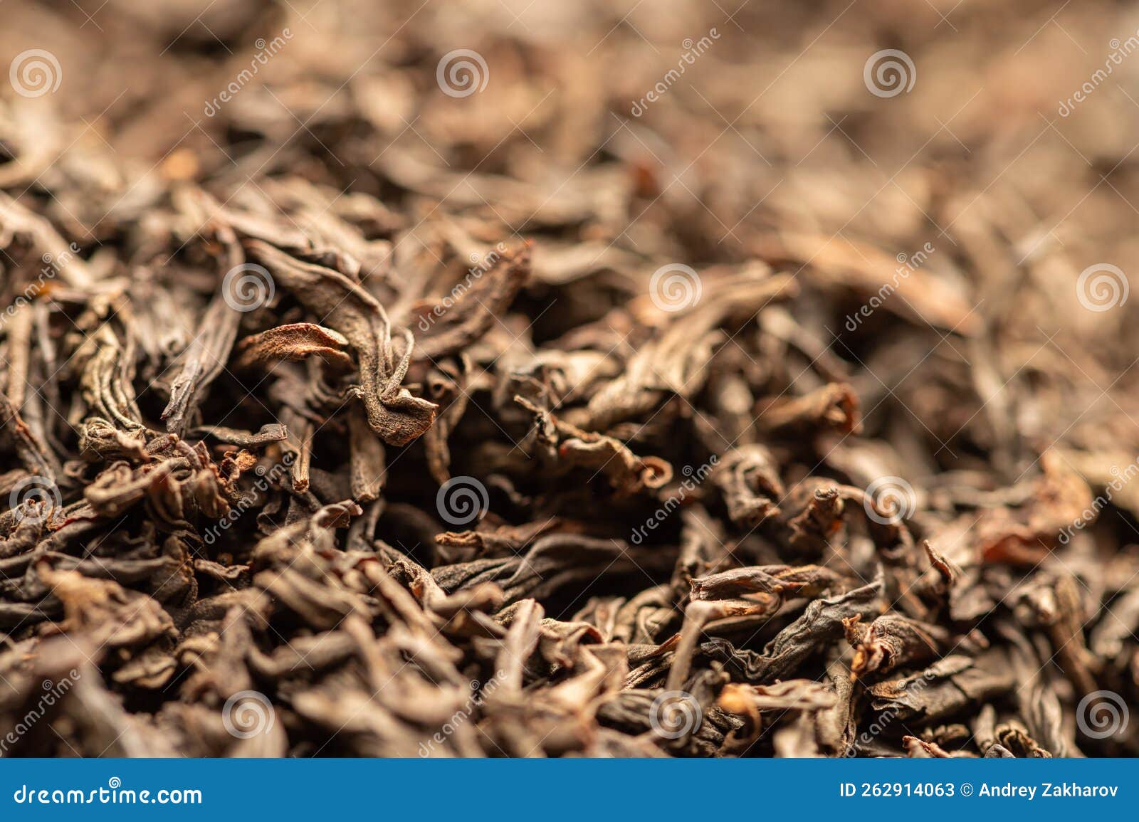 Large-leaved Black Tea in Bulk on the Table. Close-up of the Surface ...