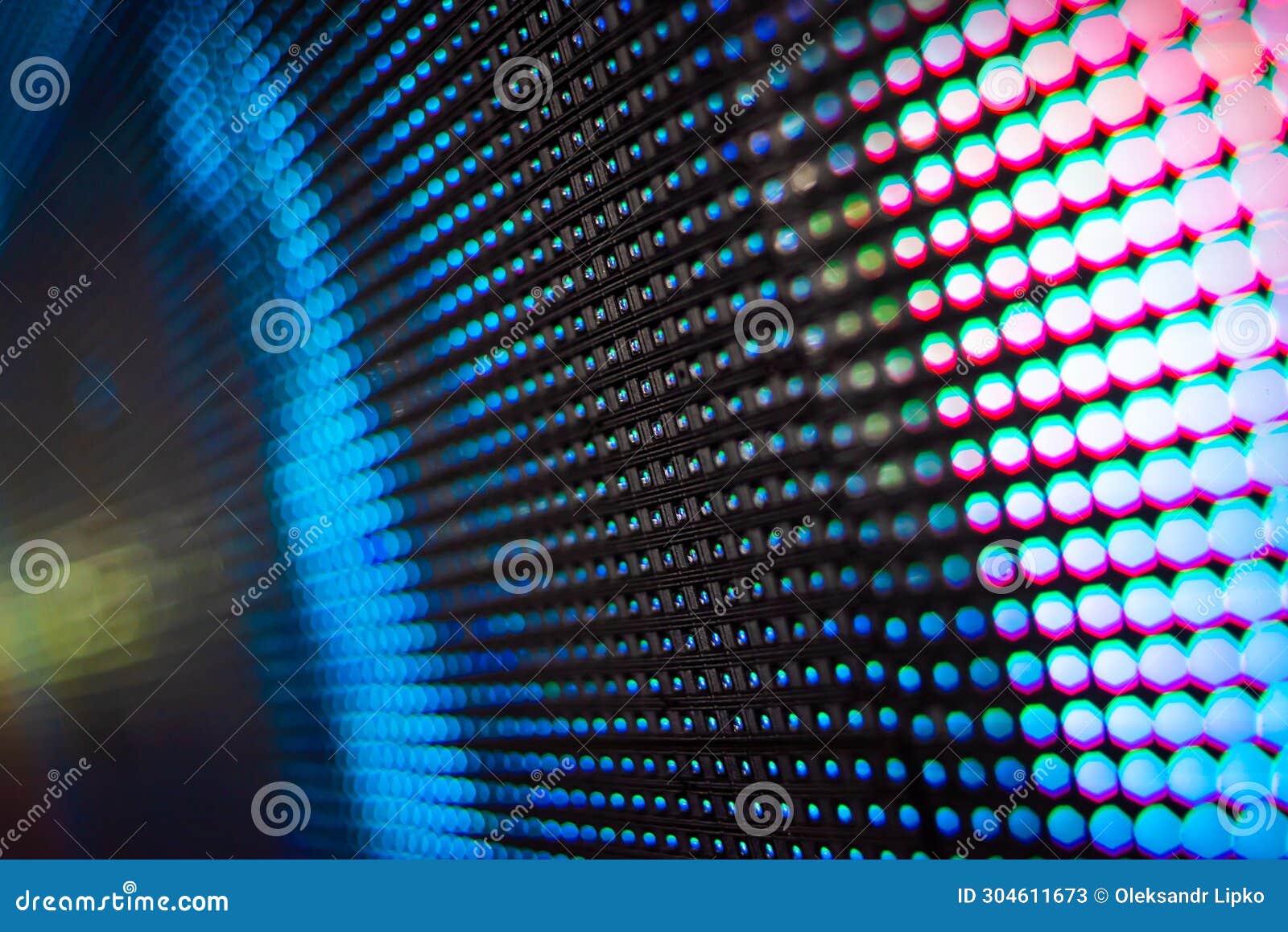 Large LED Screen Dots. Stage Screen Stock Image - Image of monitor ...