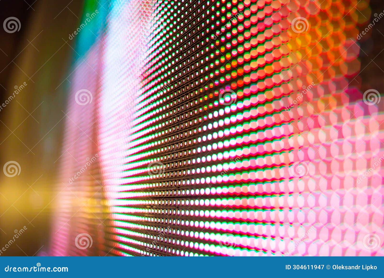 Large LED Screen Dots. Stage Screen Stock Image - Image of component ...