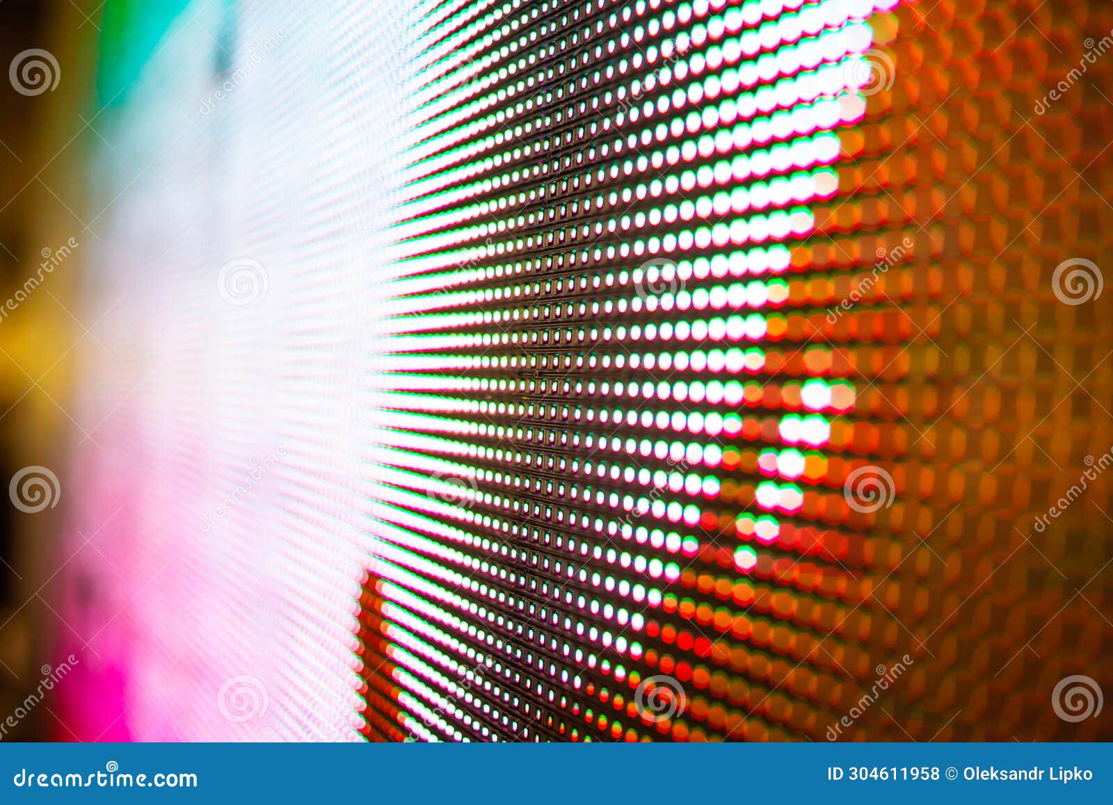 Large LED Screen Dots. Stage Screen Stock Photo - Image of electronic ...