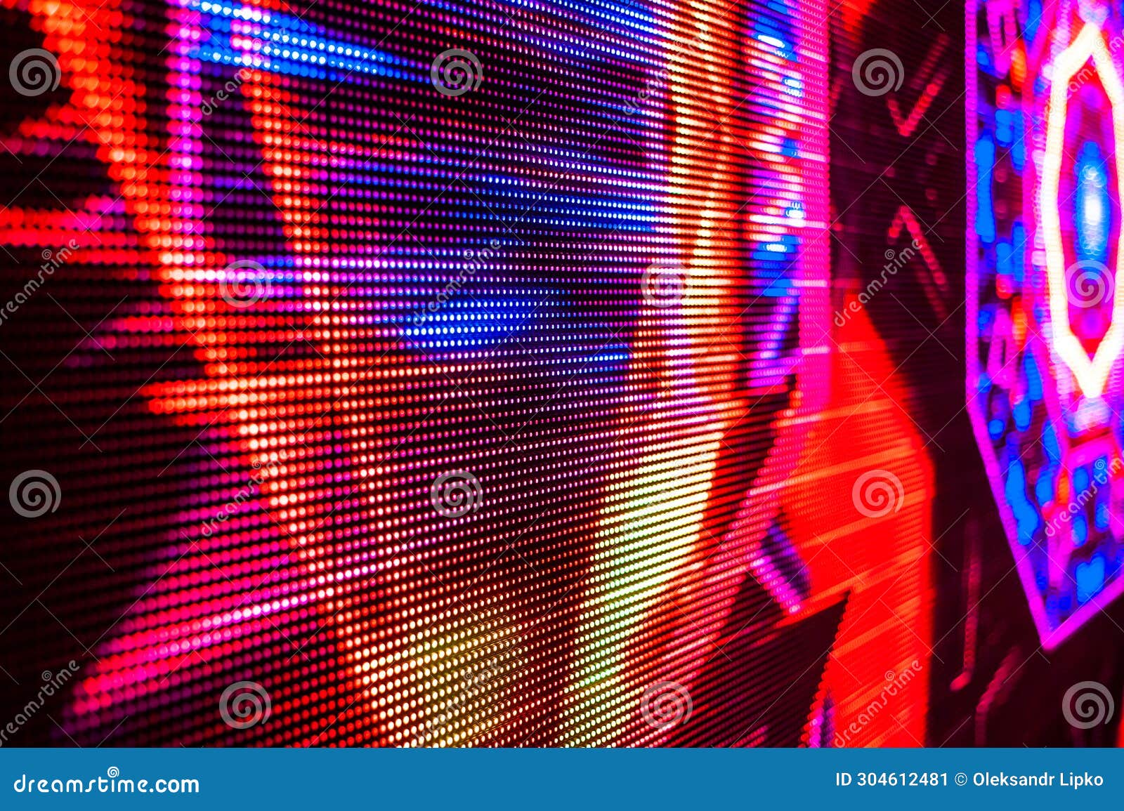 Large LED Screen Dots. Stage Screen Stock Illustration - Illustration ...