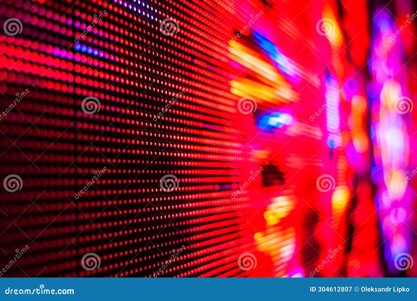 Large LED Screen Dots. Stage Screen Stock Image - Image of component ...