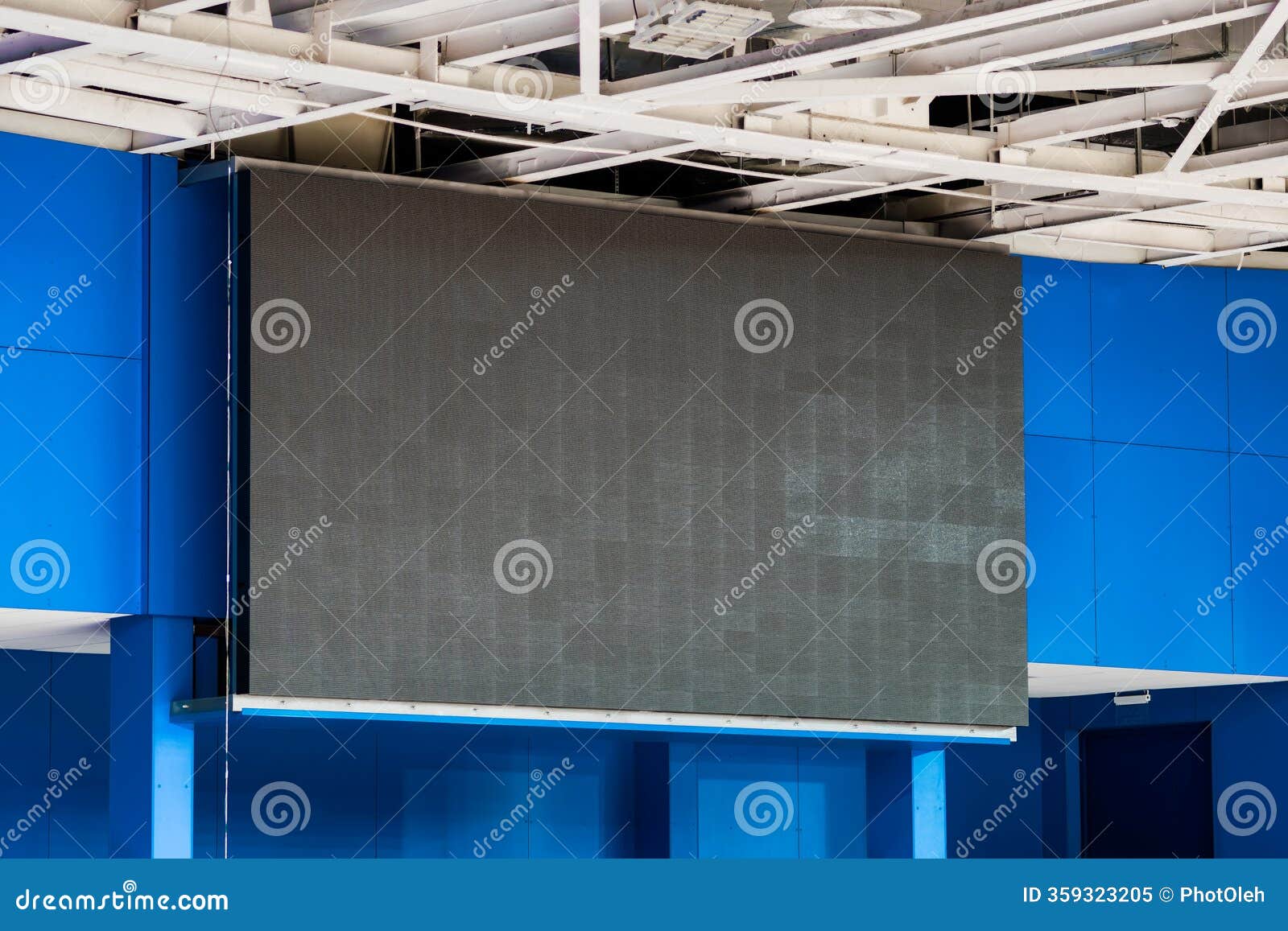 Large LED Screen Scoreboard of a Large Sports Arena Stock Image - Image ...