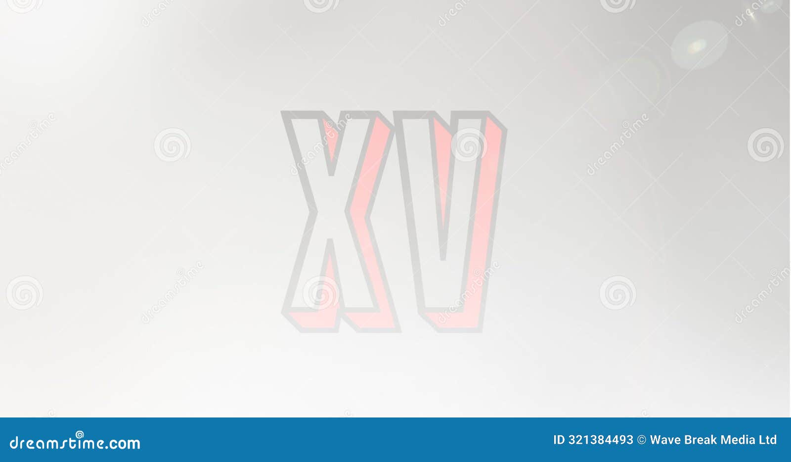 Large Letters XV are Centered on Light Background with a Subtle ...