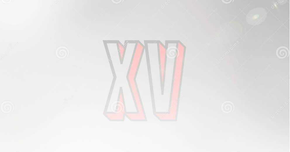 Large Letters XV are Centered on Light Background with a Subtle ...
