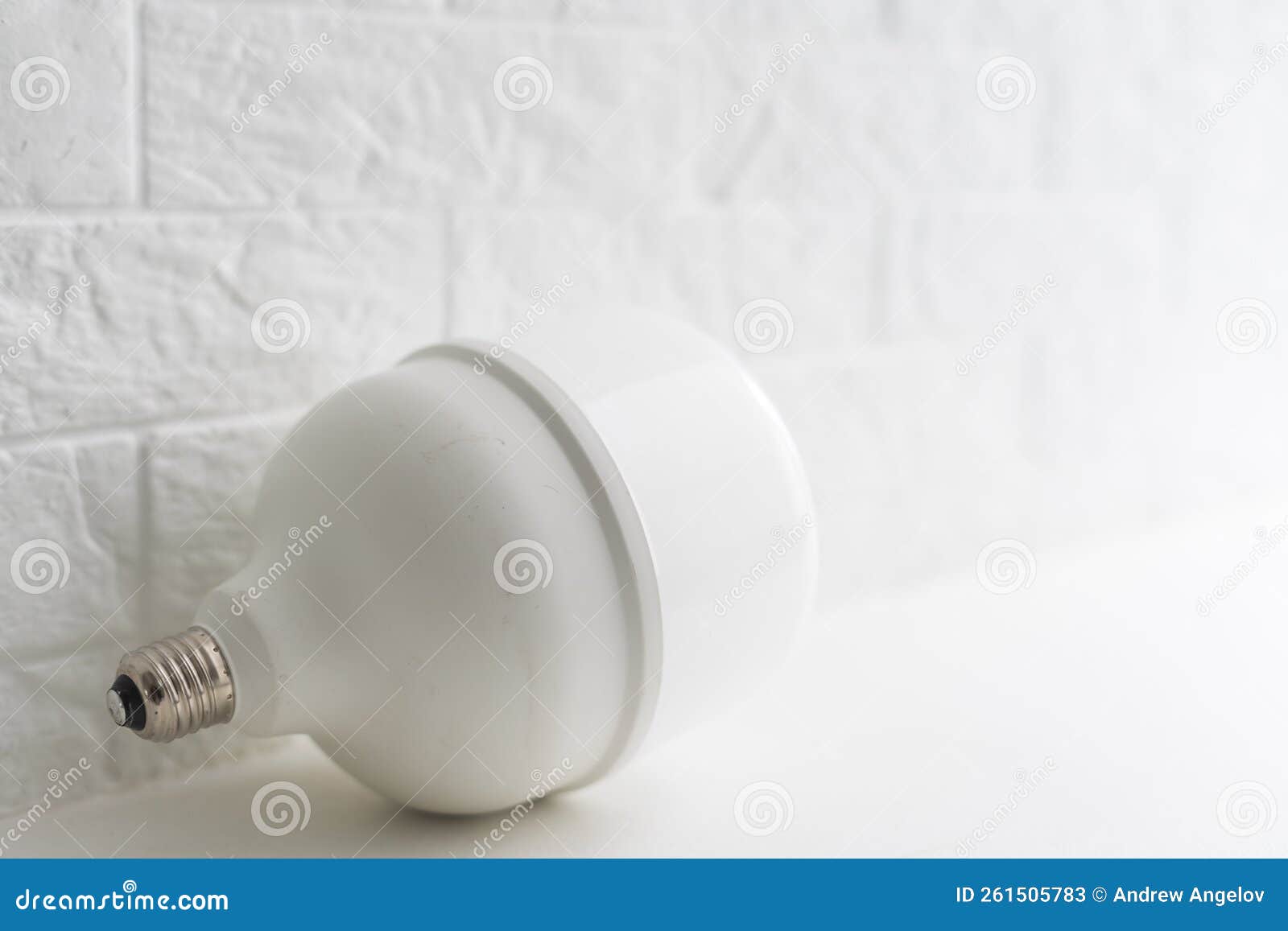 A Large Light Bulb on White Background, Led Lamp Stock Image - Image of ...