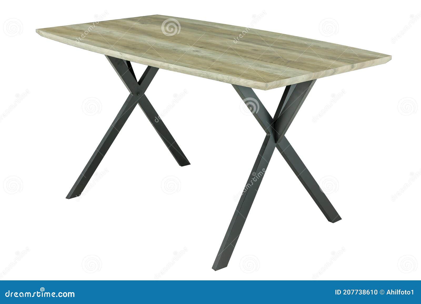 Large Light Table on Black Legs. Stock Photo - Image of table, legs ...
