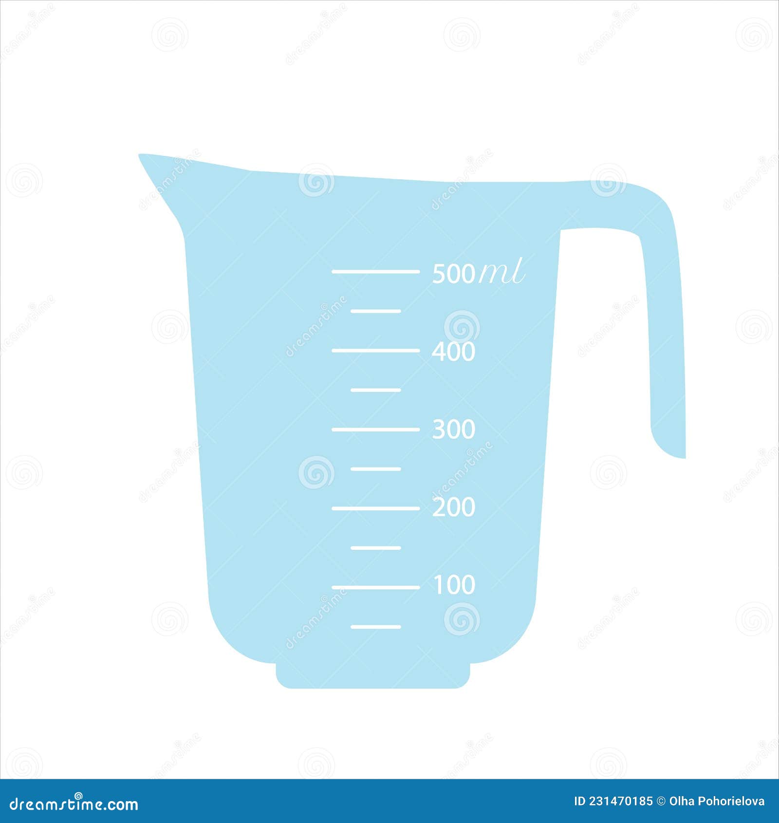 Large 0.5 Liter Measuring Beaker. Vector Illustration Stock Vector ...