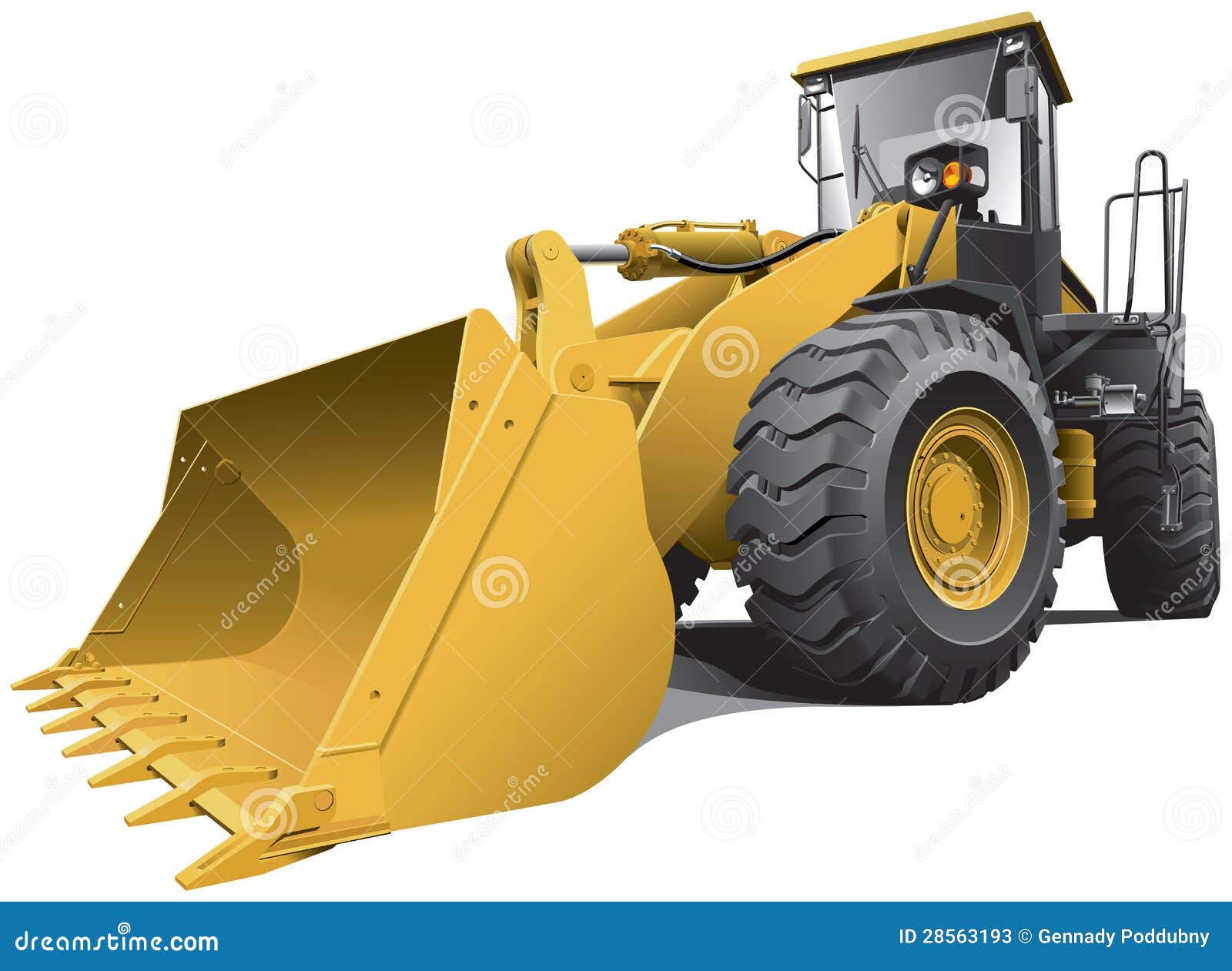 Large loader stock vector. Illustration of pushtype, hopper - 28563193