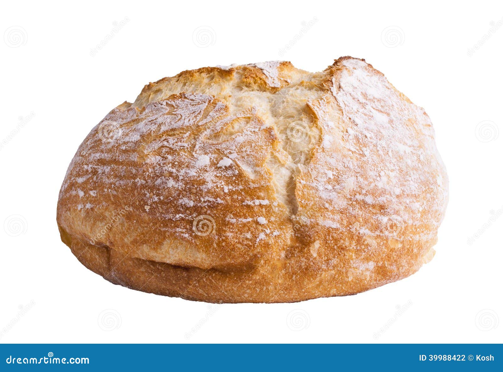 Large Loaf of Bread Isolated on White Stock Photo - Image of dough ...