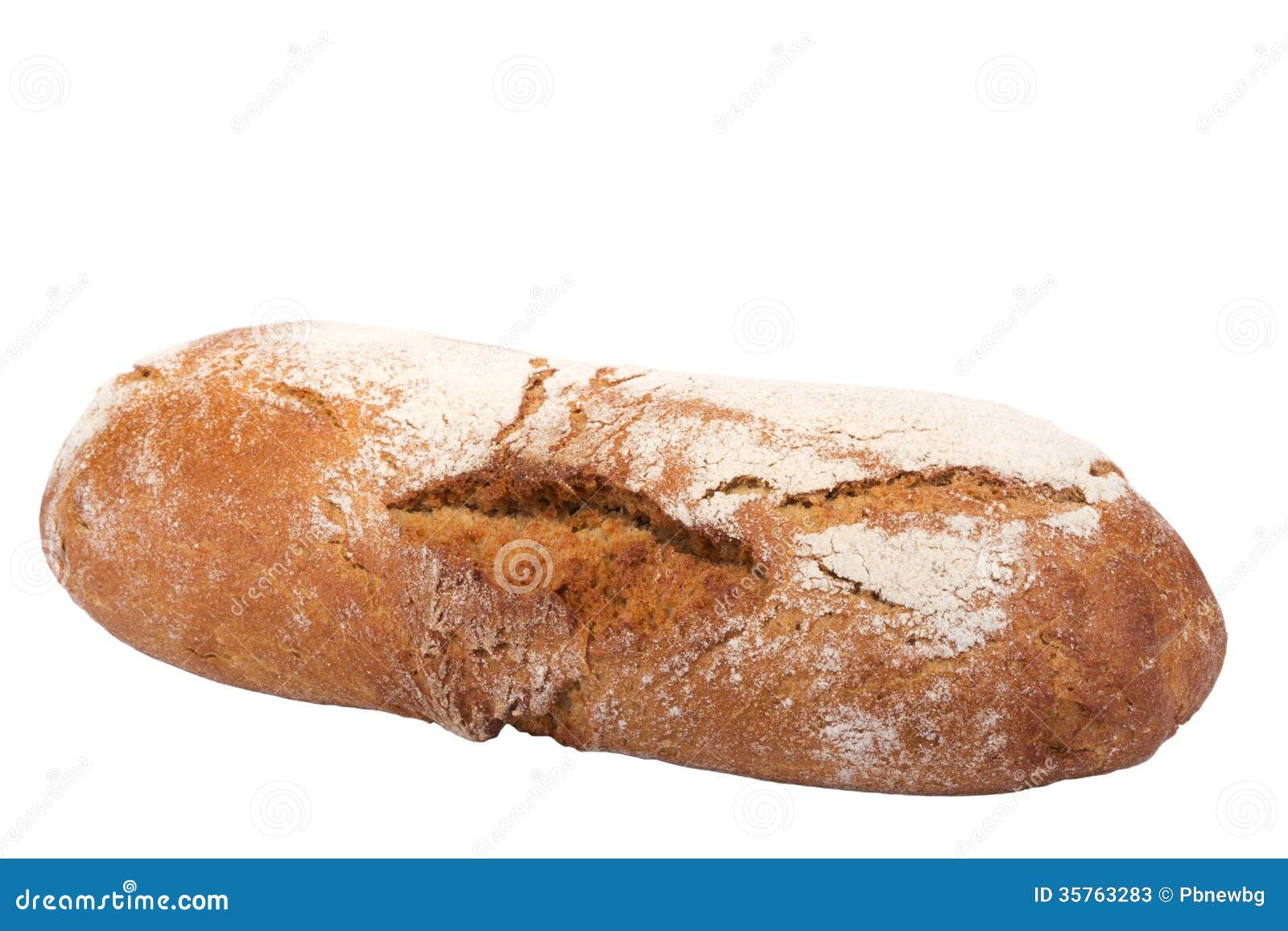 Large Loaf of Bread Isolated on White Stock Image - Image of bakery ...