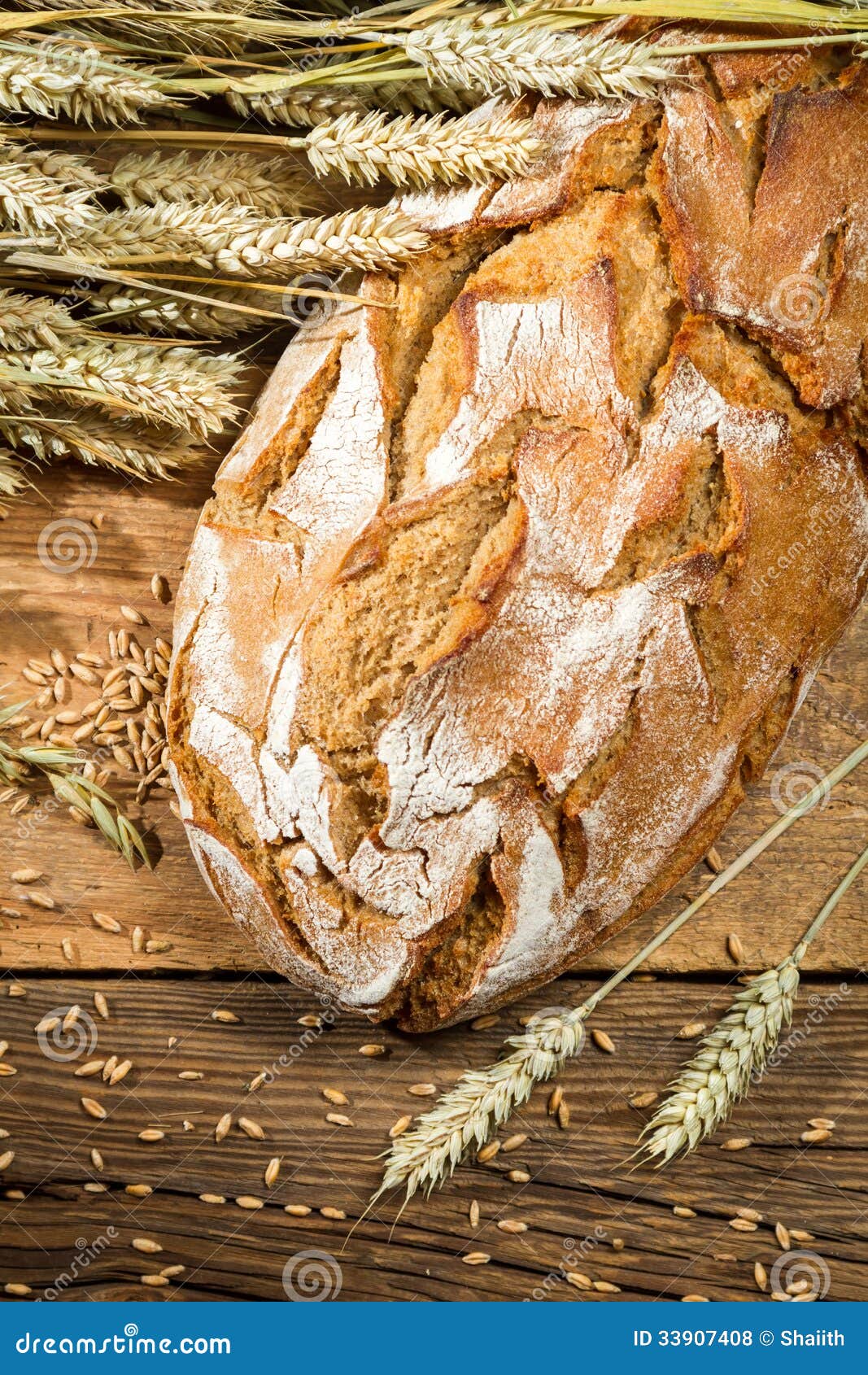 Large Loaf of Bread in a Rural Bakery Stock Photo - Image of drink ...