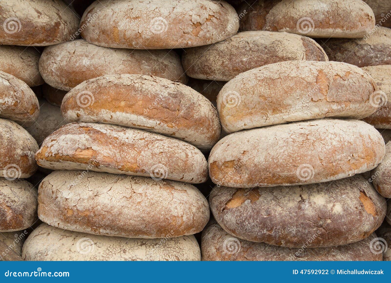 Large Loaves of Bread in a Bakery Stock Photo - Image of loaves, baker ...