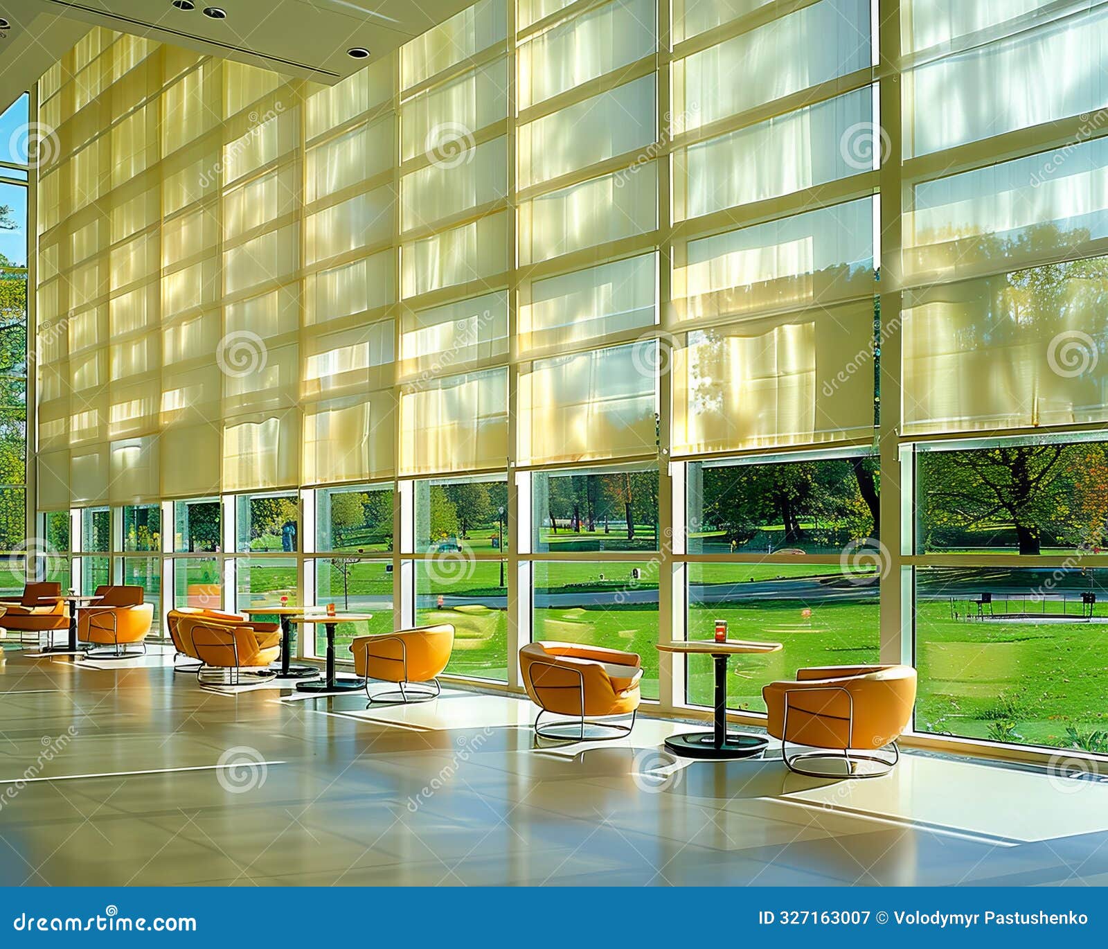 A Large Lobby with Lots of Windows Stock Image - Image of windows ...