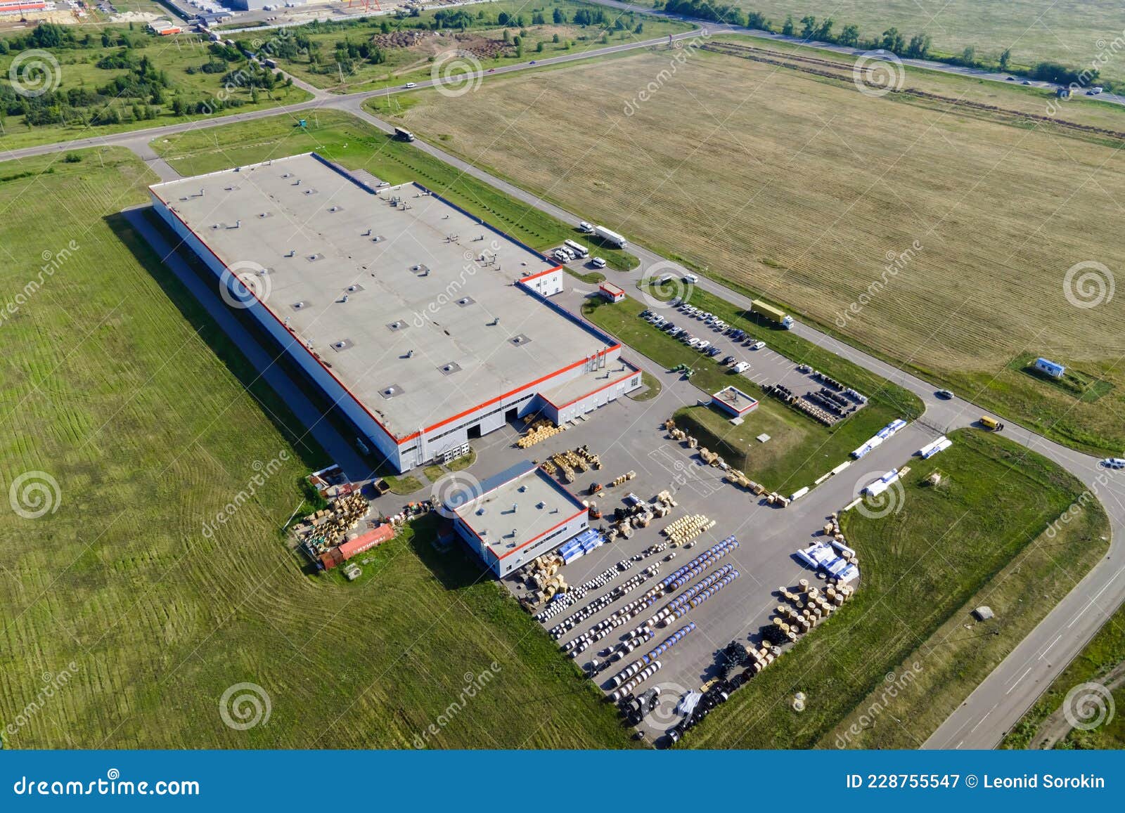 Large Logistics Park with Warehouse, Loading Hub in Industrial Zone ...