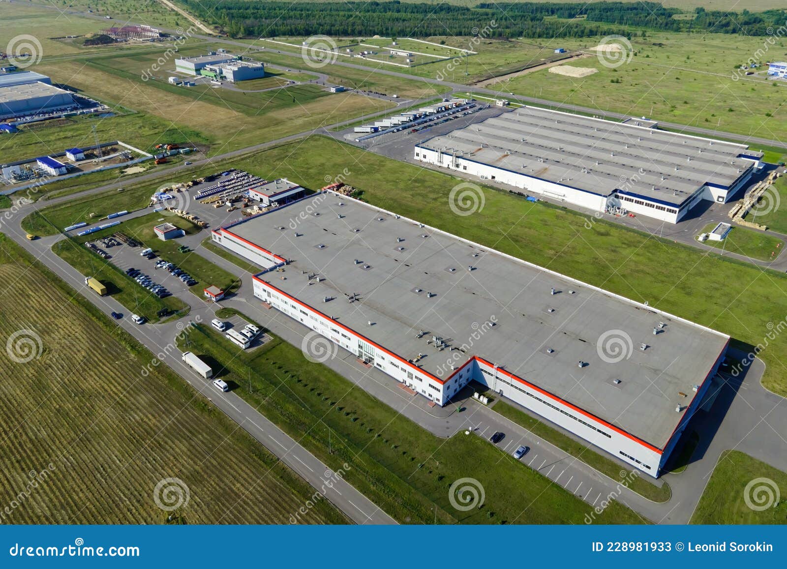 Large Logistics Park with Warehouse, Loading Hub in Industrial Zone ...