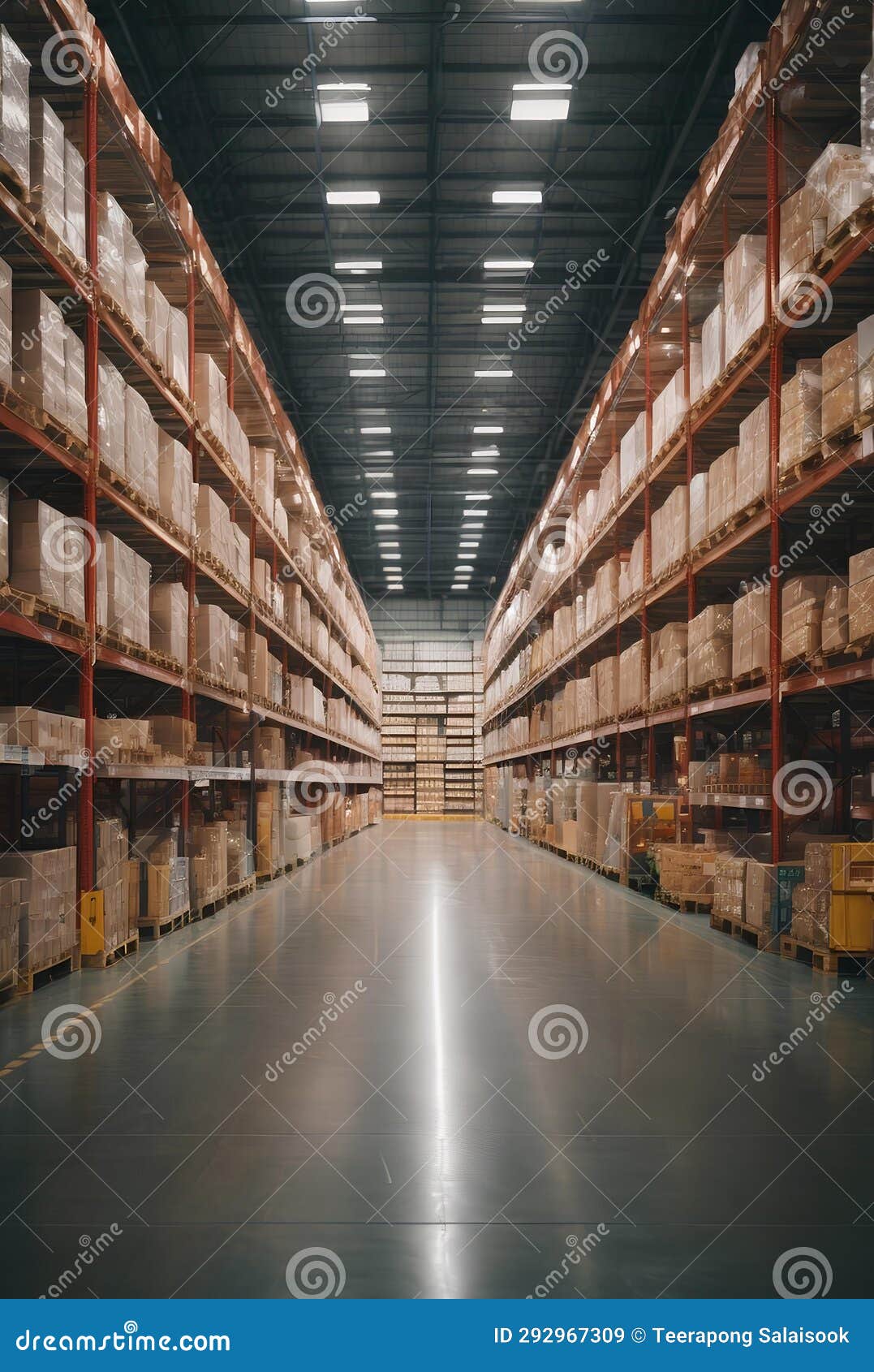 A Large Logistics Warehouse Filled with Boxes Parcels and Merchandise ...