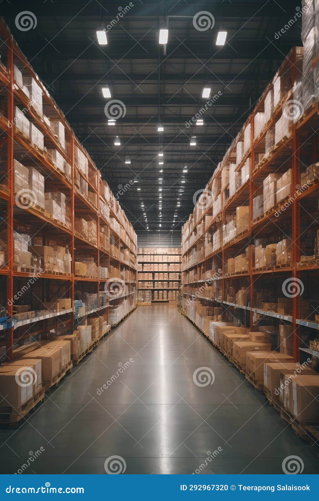 A Large Logistics Warehouse Filled with Boxes Parcels and Merchandise ...