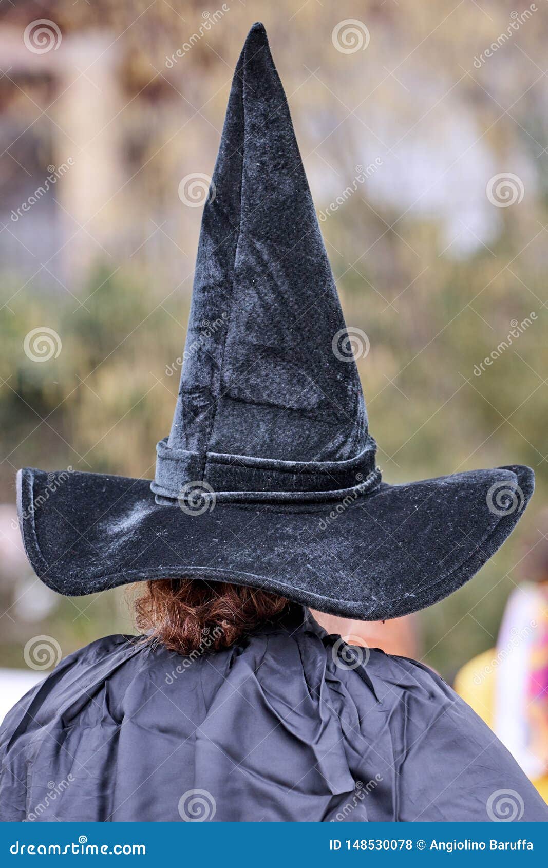 Large and Long Pointy Witch Hat for Halloween Stock Photo - Image of ...