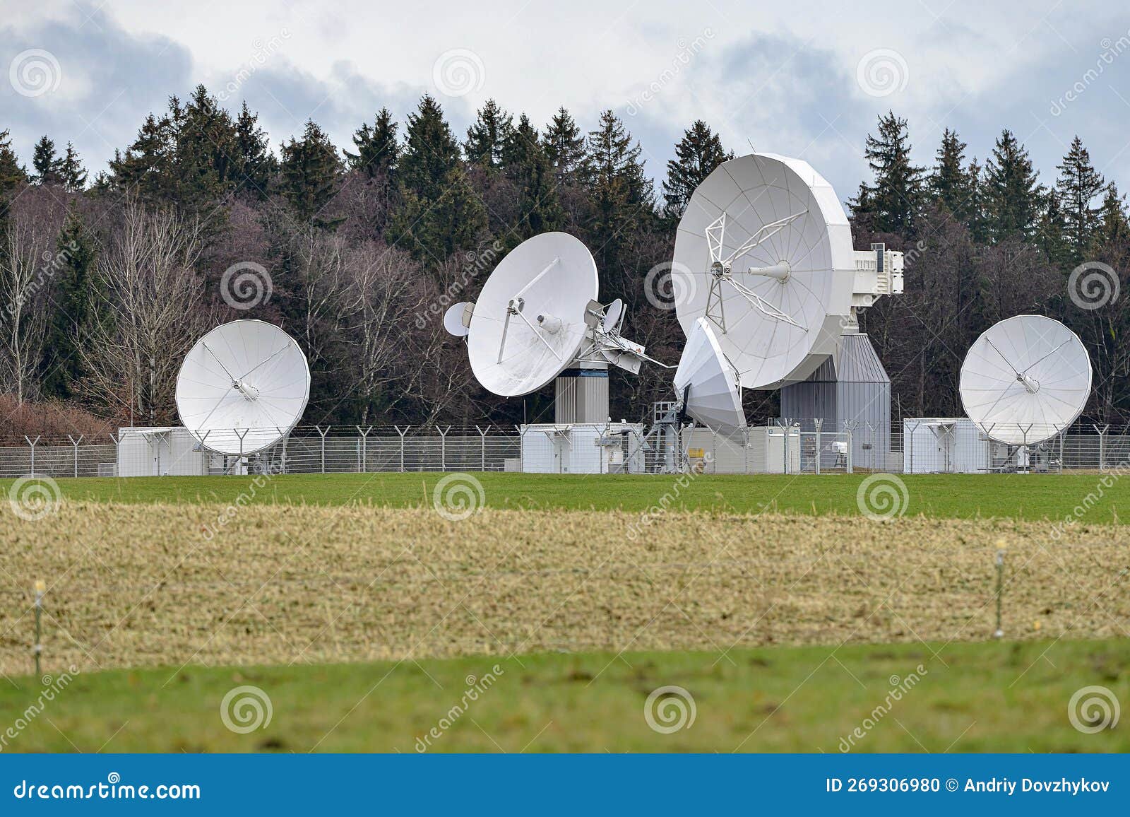 Large Long Range Satellite Dishes Stock Photo - Image of radio ...