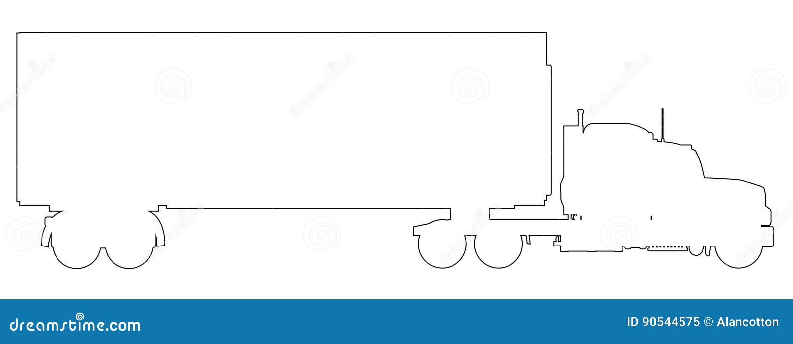 Large Lorry Outline stock vector. Illustration of logistic - 90544575