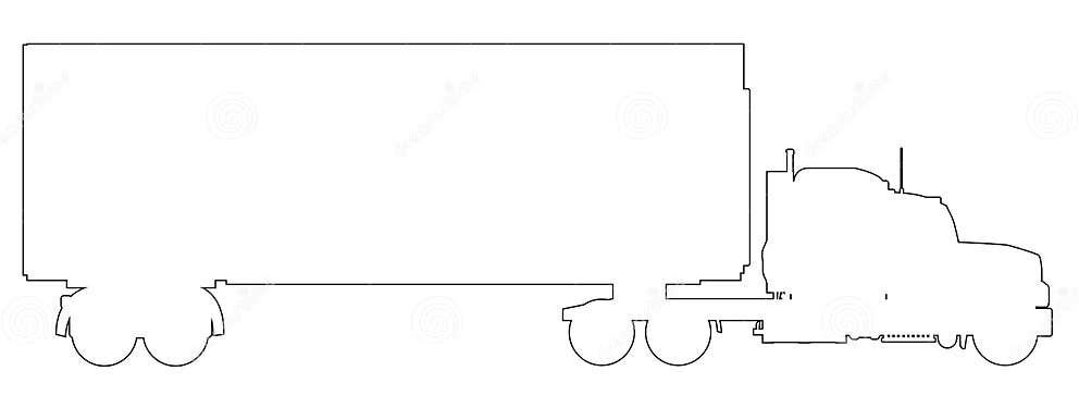 Large Lorry Outline stock vector. Illustration of logistic - 90544575