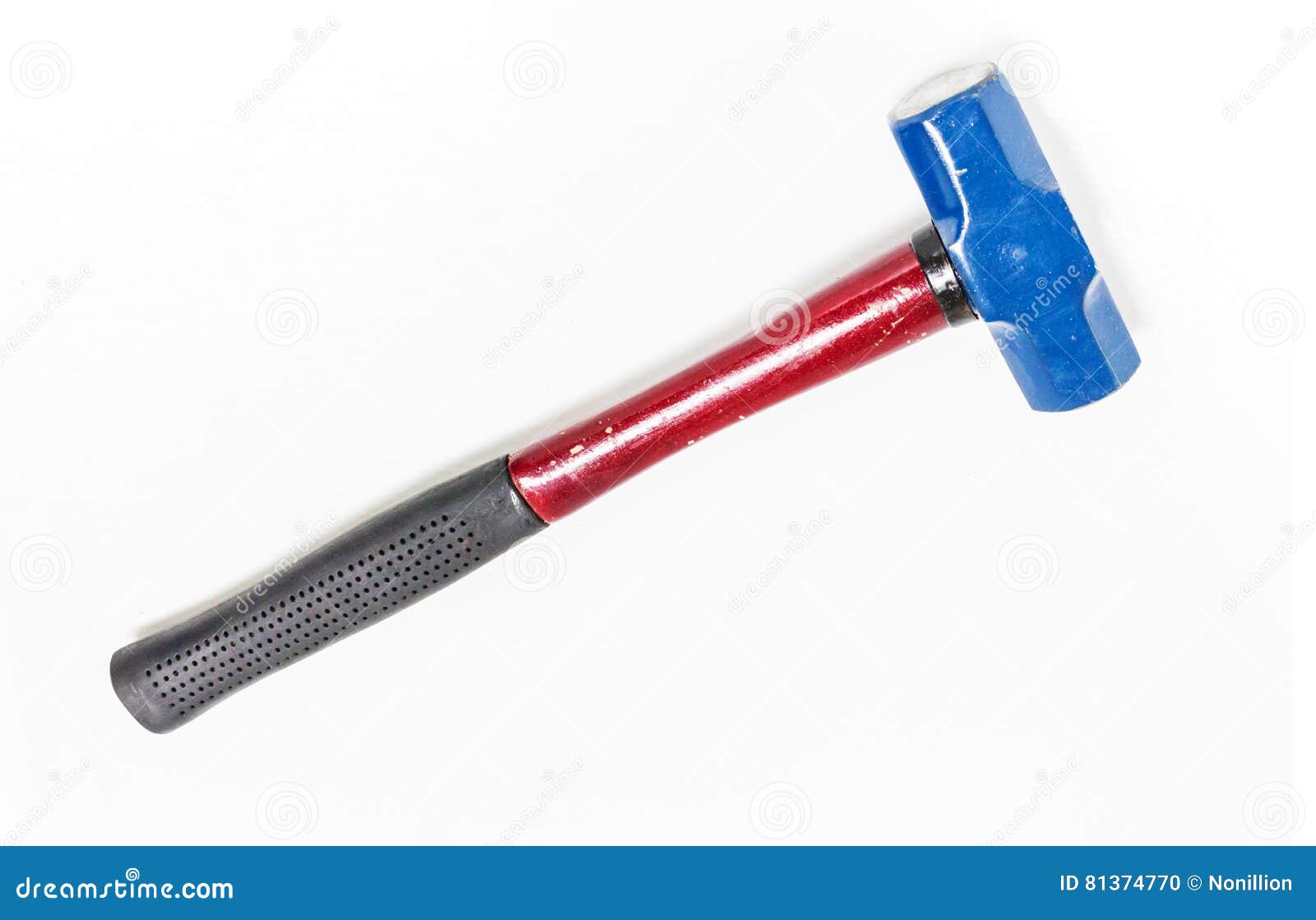 Large Lump Blue Hammer Steel Stock Photo - Image of improvement, worn ...