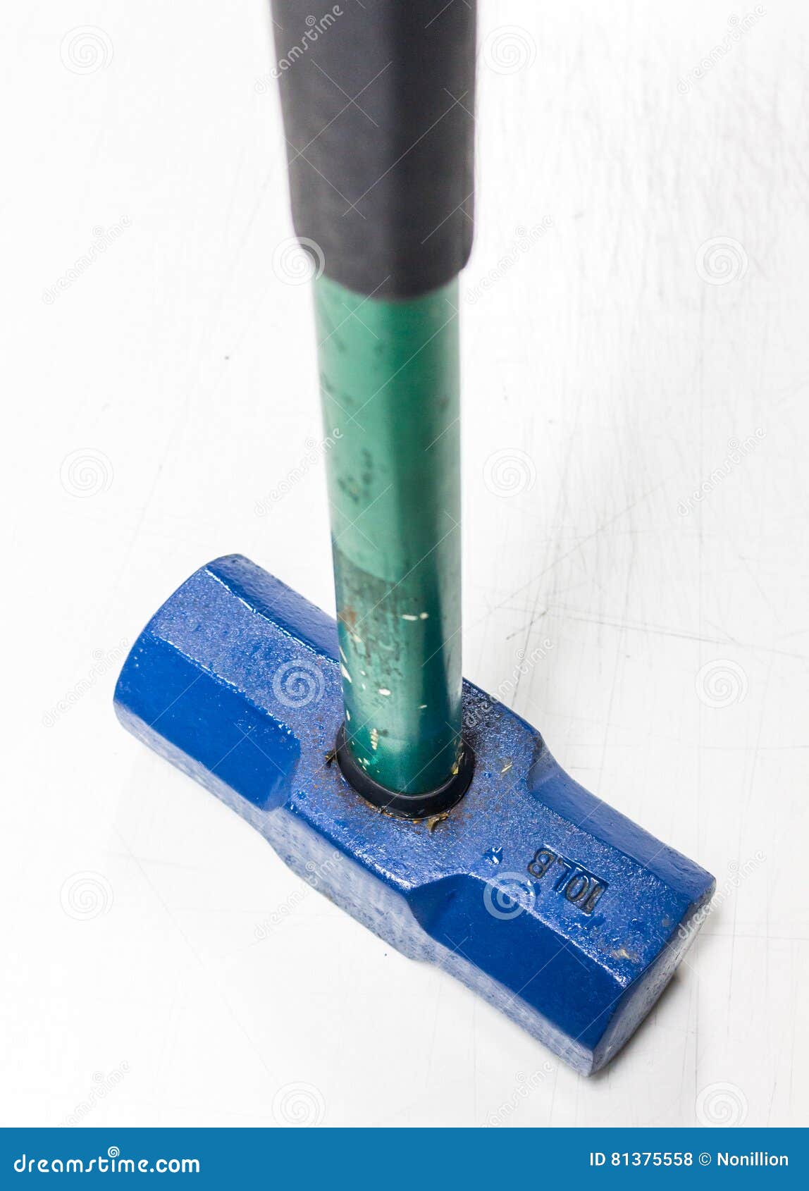 Large Lump Blue Hammer Steel Stock Photo - Image of head, closeup: 81375558