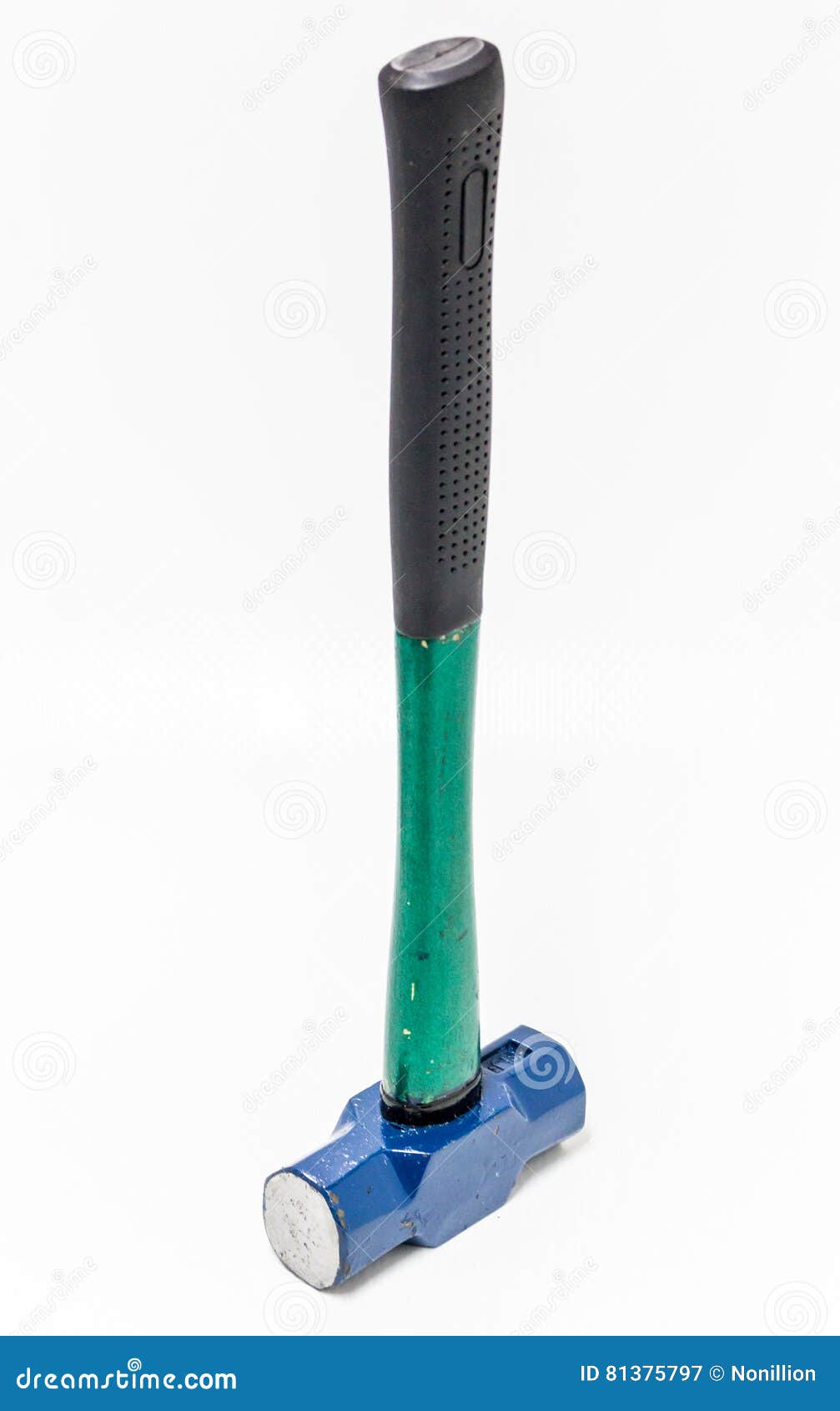 Large Lump Blue Hammer Steel Stock Image - Image of large, workbench ...