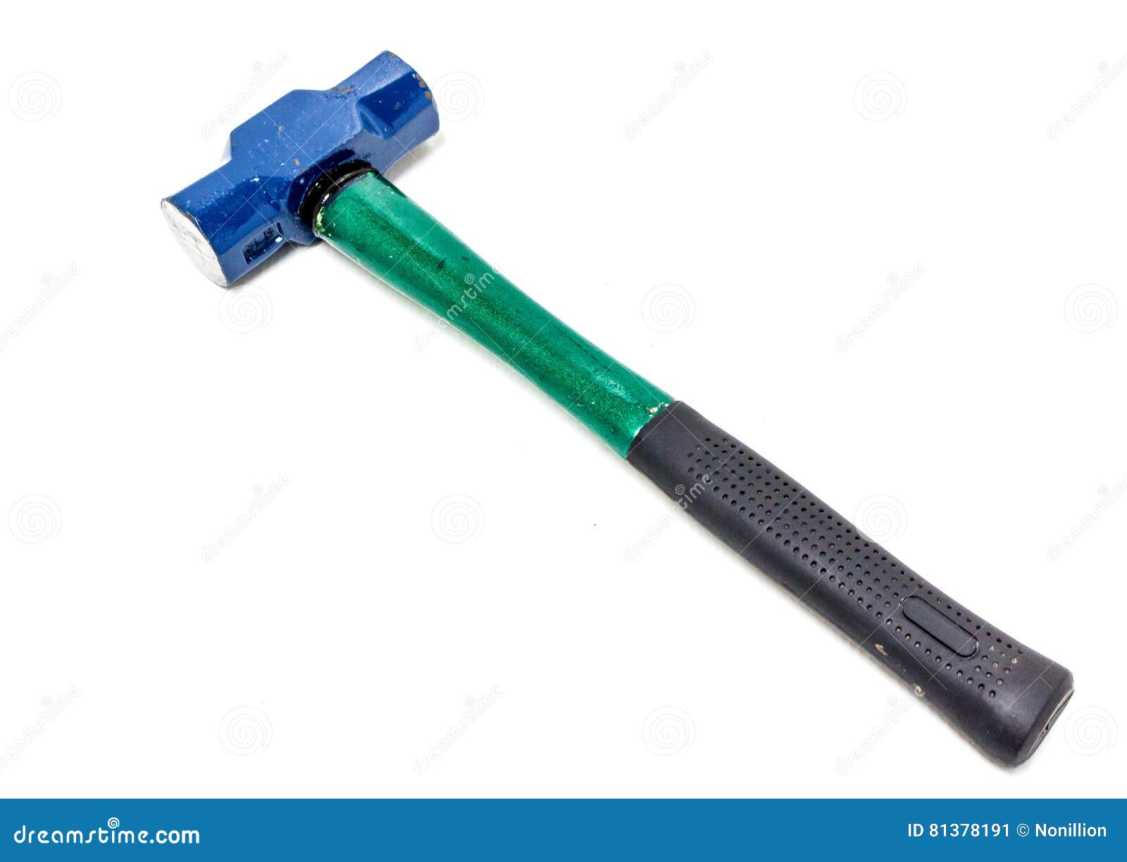 Large Lump Blue Hammer Steel Stock Image - Image of tool, worn: 81378191
