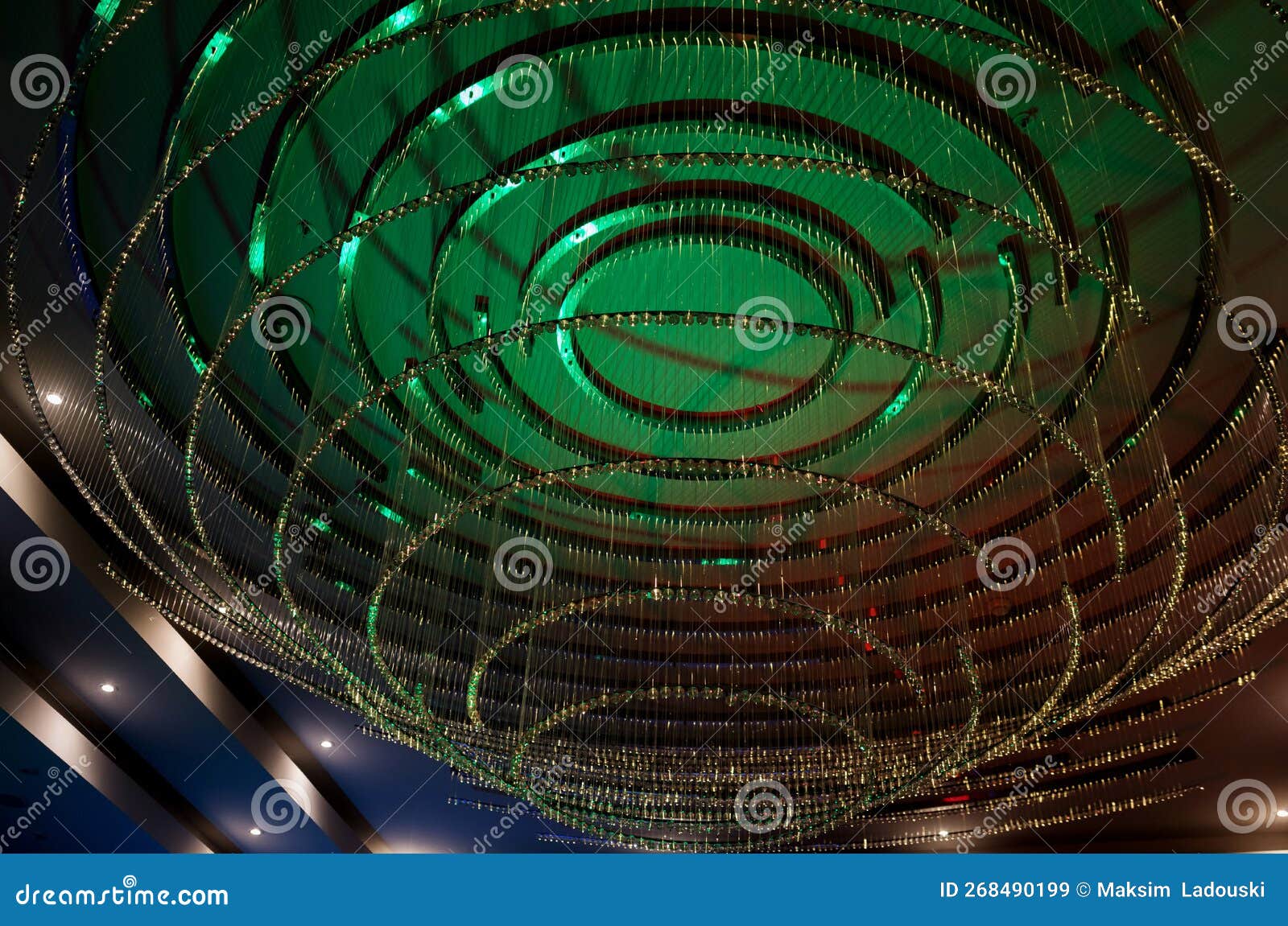 Large luxurious chandelier stock image. Image of hotel - 268490199