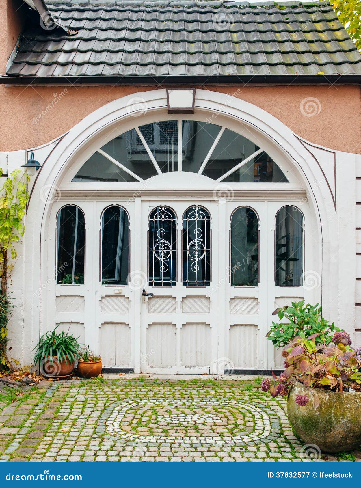 Large Luxury Elegant Front Door Stock Image - Image of exterior ...